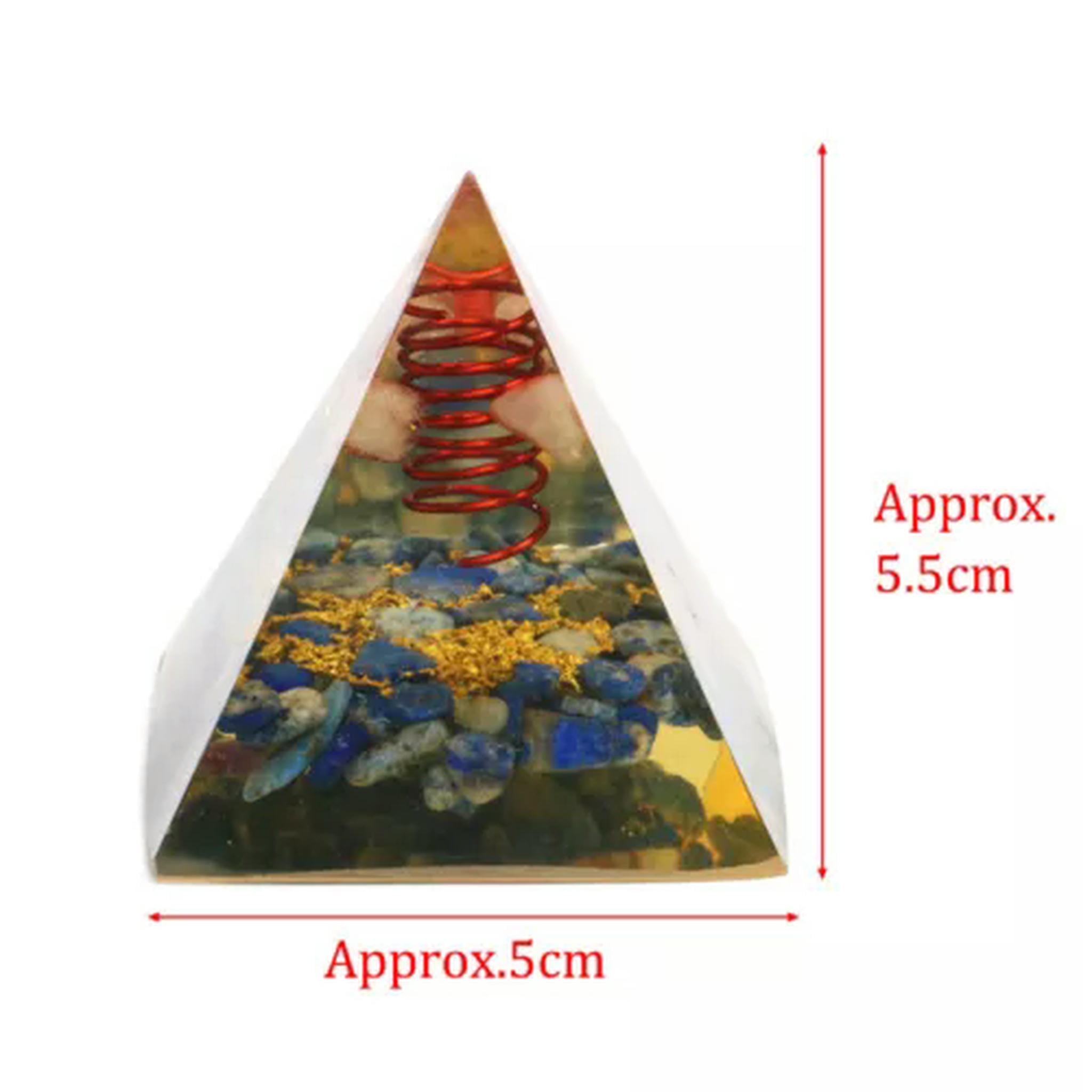 HOOUN Chakra Orgonite Resin Pyramid Crystal Chips Quartz Orgone Reiki ...