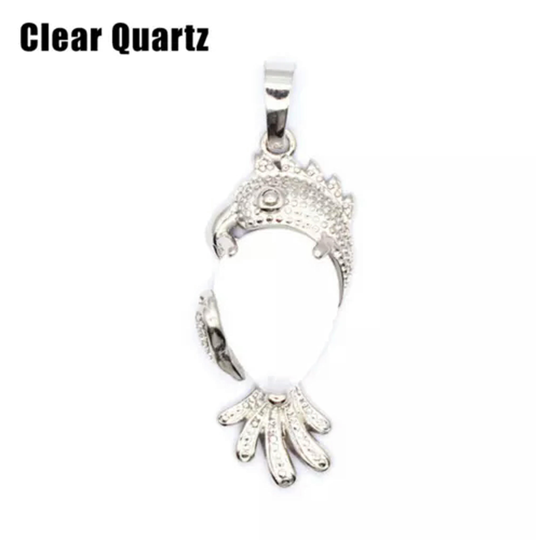HOOUN Chakra Stone Quartz Natural Crystal Parrot Bird Pendant for ...