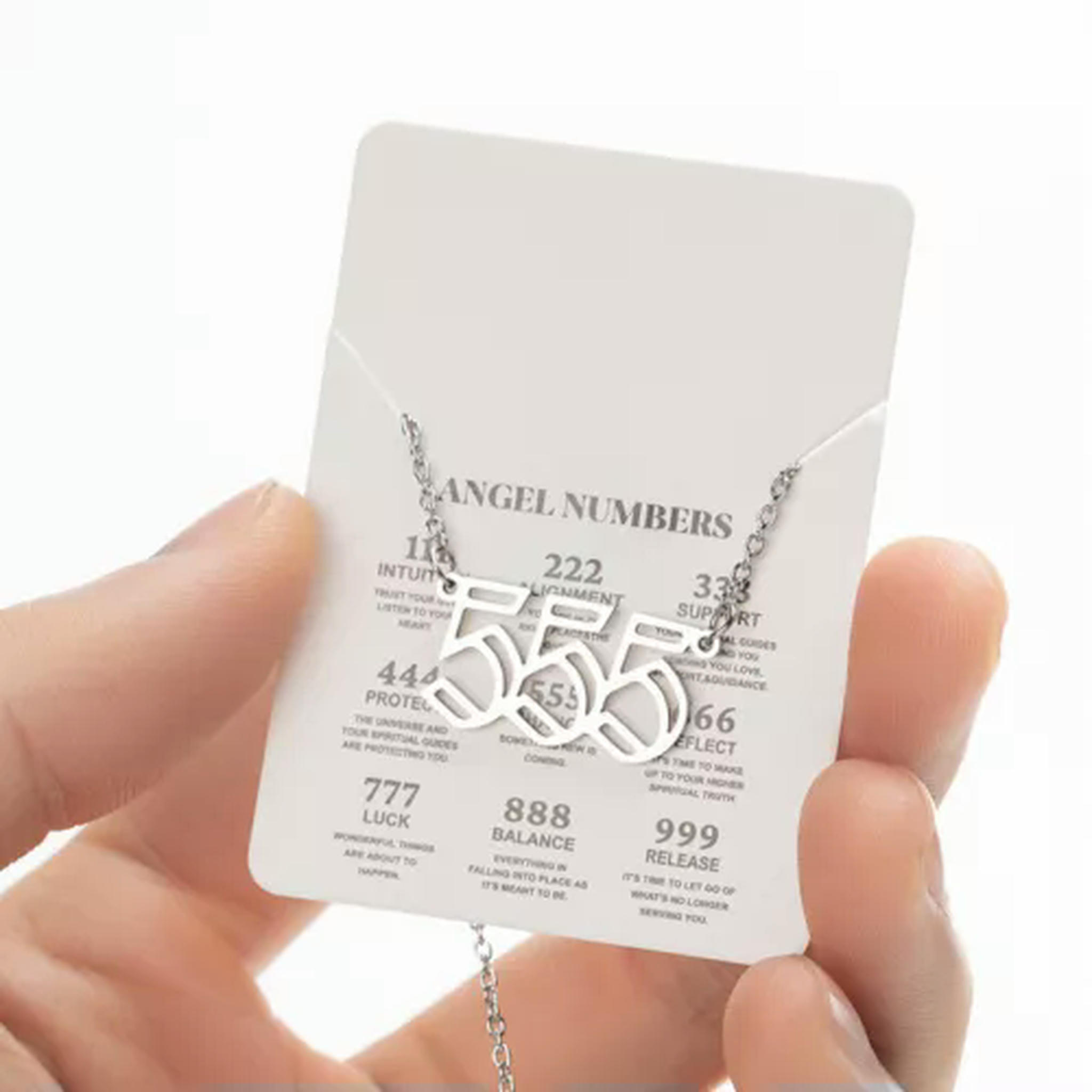 HOOUN Charm Punk 316 Stainless Steel Lucky Numbers Chain Necklace ...