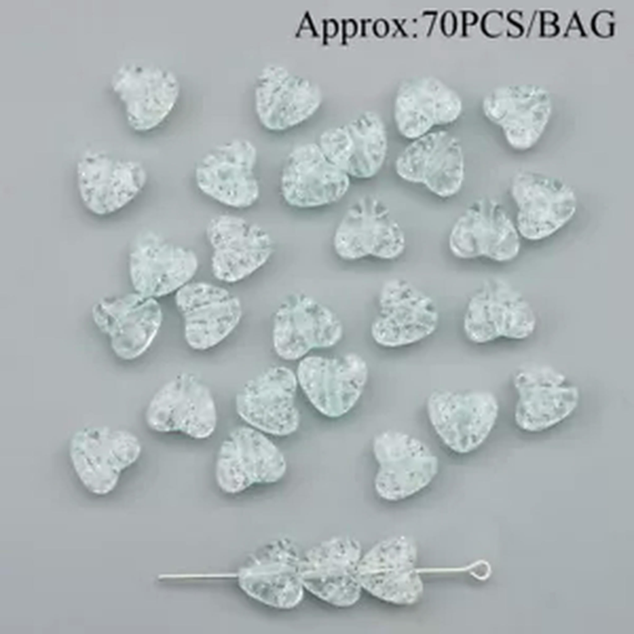 HOOUN Colorful Heart Loose Acrylic Beads Popping Crack Beads for DIY ...