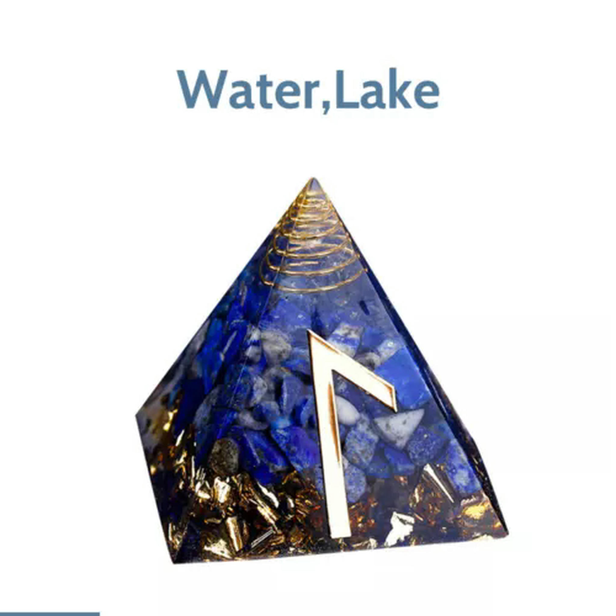 HOOUN Crystal Pyramid Runes Resin Quartz Orgonite Epoxy Chakra Orgone ...