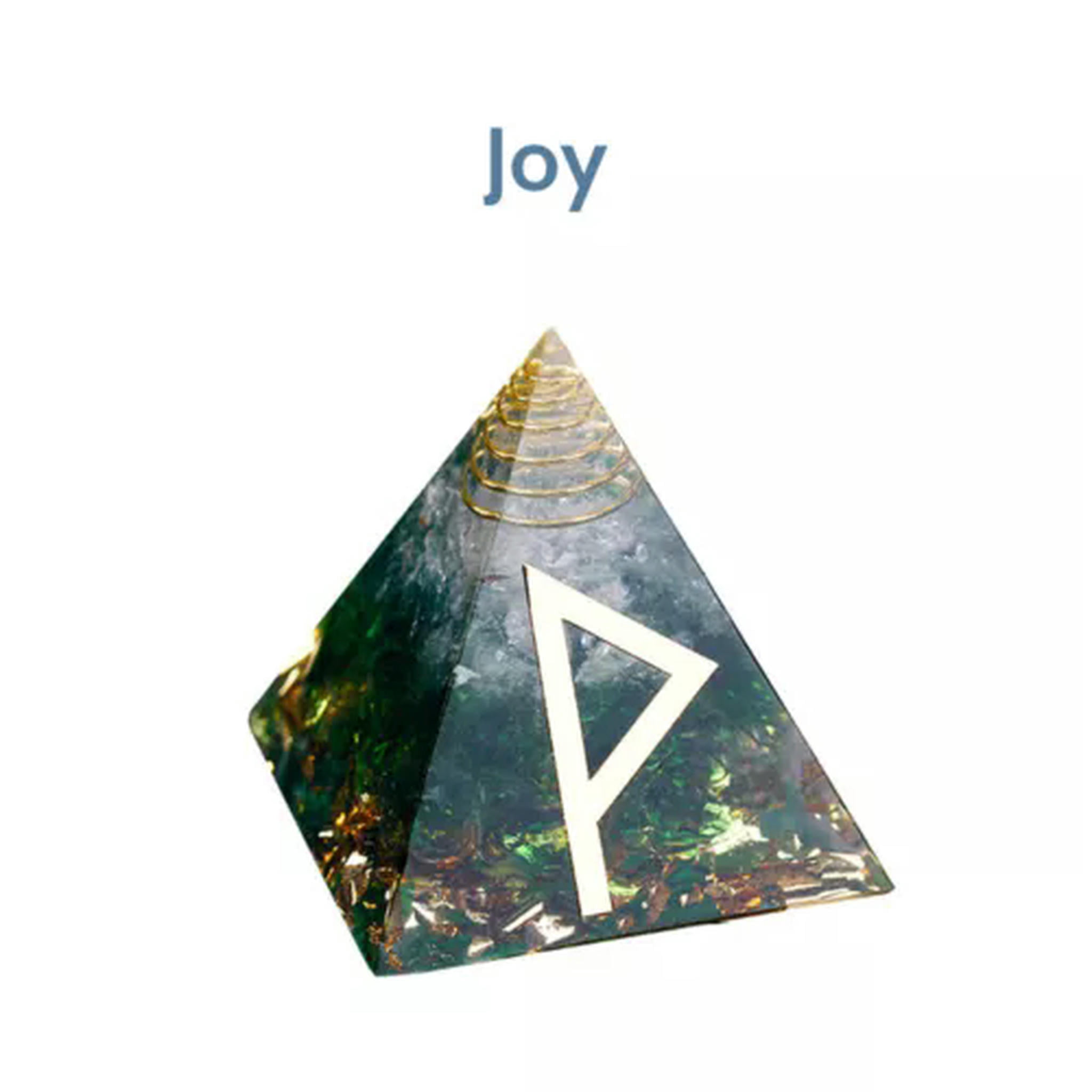 HOOUN Crystal Pyramid Runes Resin Quartz Orgonite Epoxy Chakra Orgone Reiki Healing-6-Joy ...