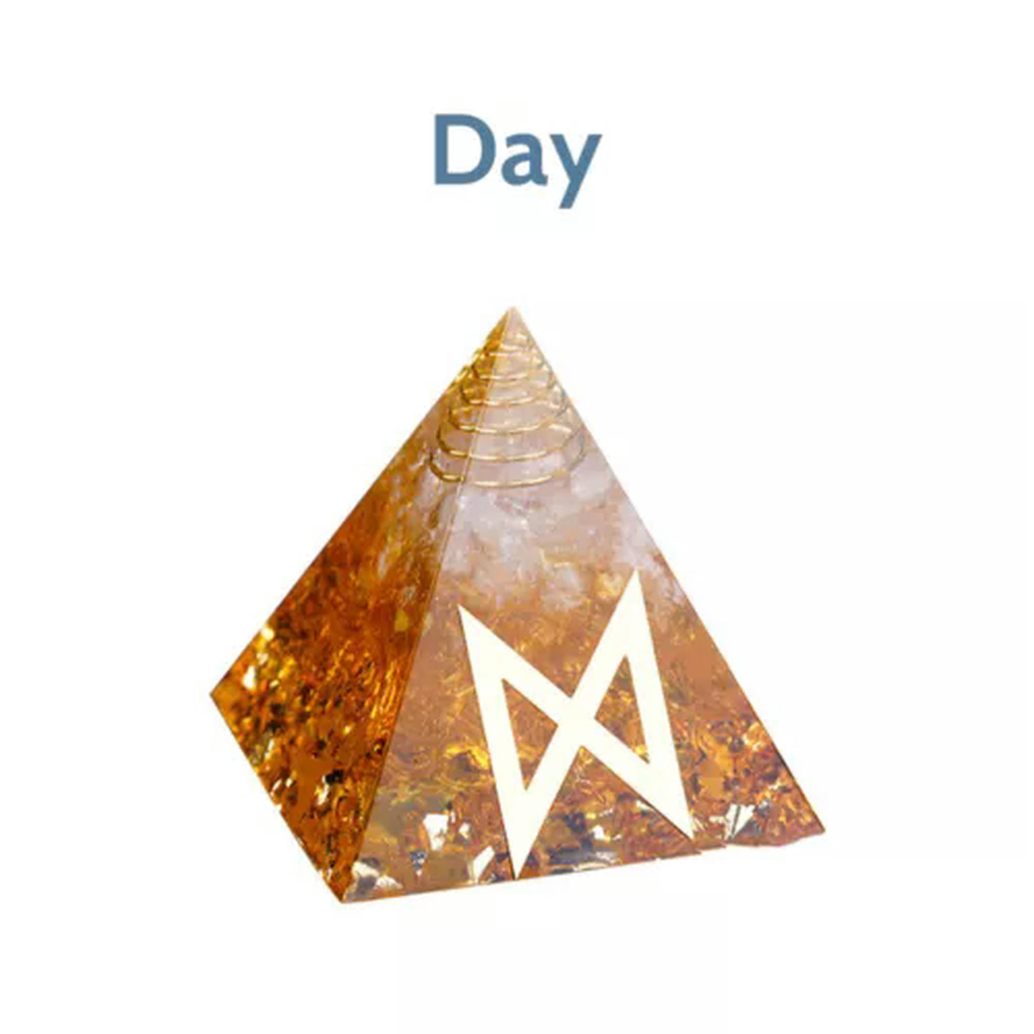 HOOUN Crystal Pyramid Runes Resin Quartz Orgonite Epoxy Chakra Orgone ...