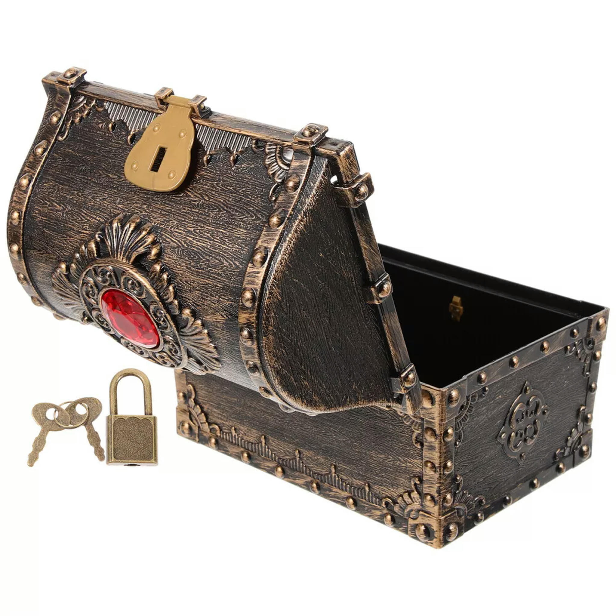 HOOUN Decorative Treasure Chest Vintage Treasure Box Pirate Chest Small ...