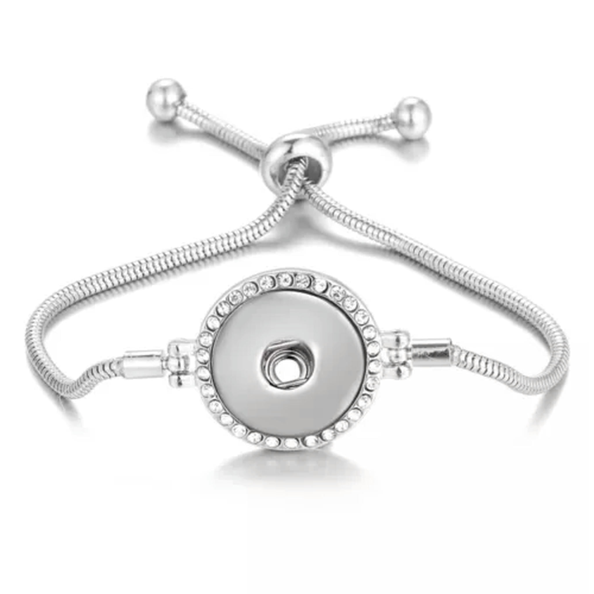 HOOUN Drill Ginger Snap Bracelet Adjustable Fit 18mm Snap Button ...