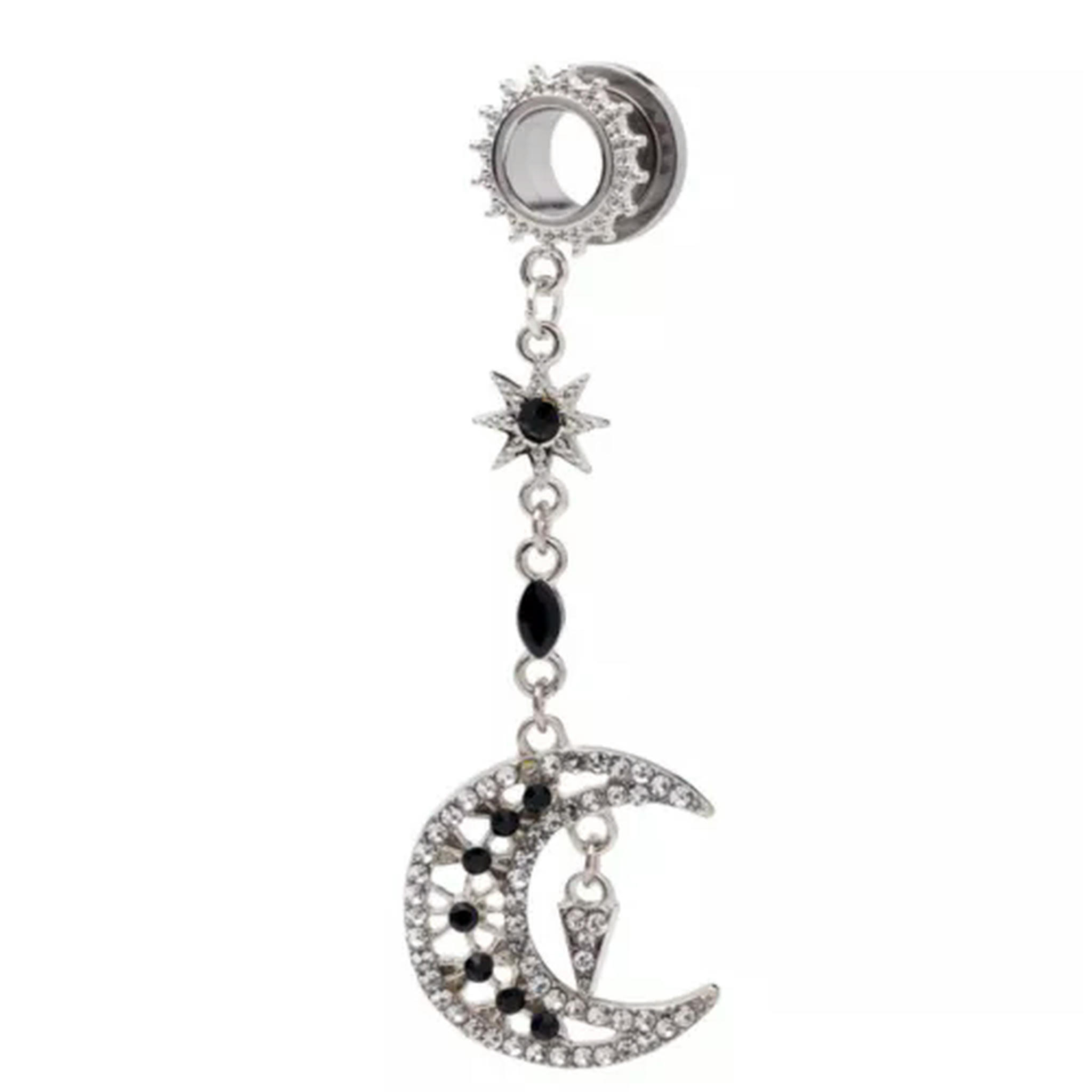 HOOUN Ear Gauges Plugs Dangle Flesh Moon Sun Tunnels Stretching ...