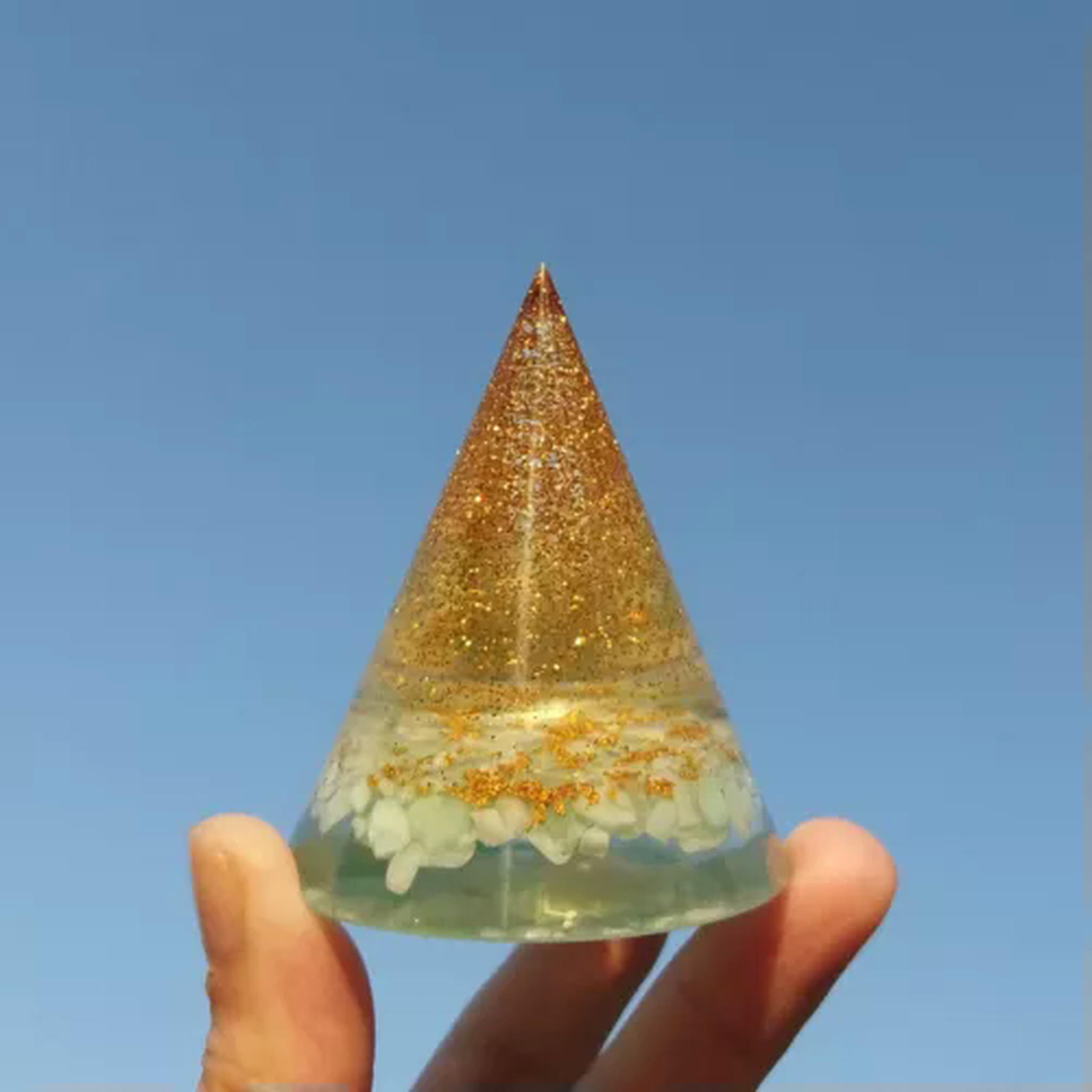 HOOUN Eye of God Resin Cone Providence Stone Crystal Pyramid Orgonite ...