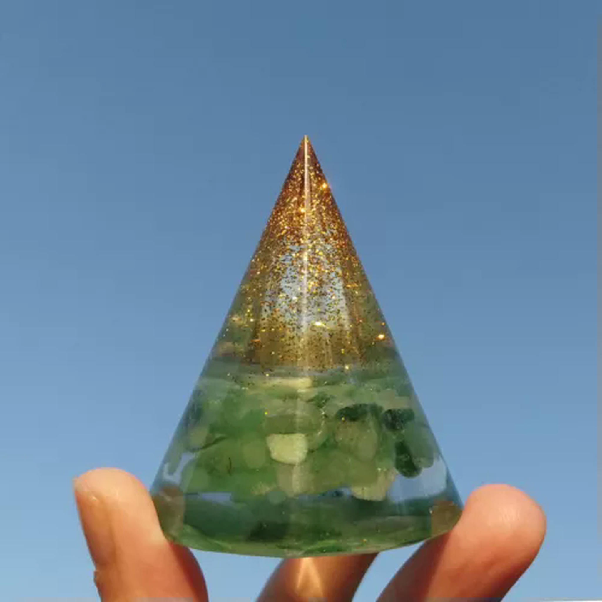 HOOUN Eye of God Resin Cone Providence Stone Crystal Pyramid Orgonite ...