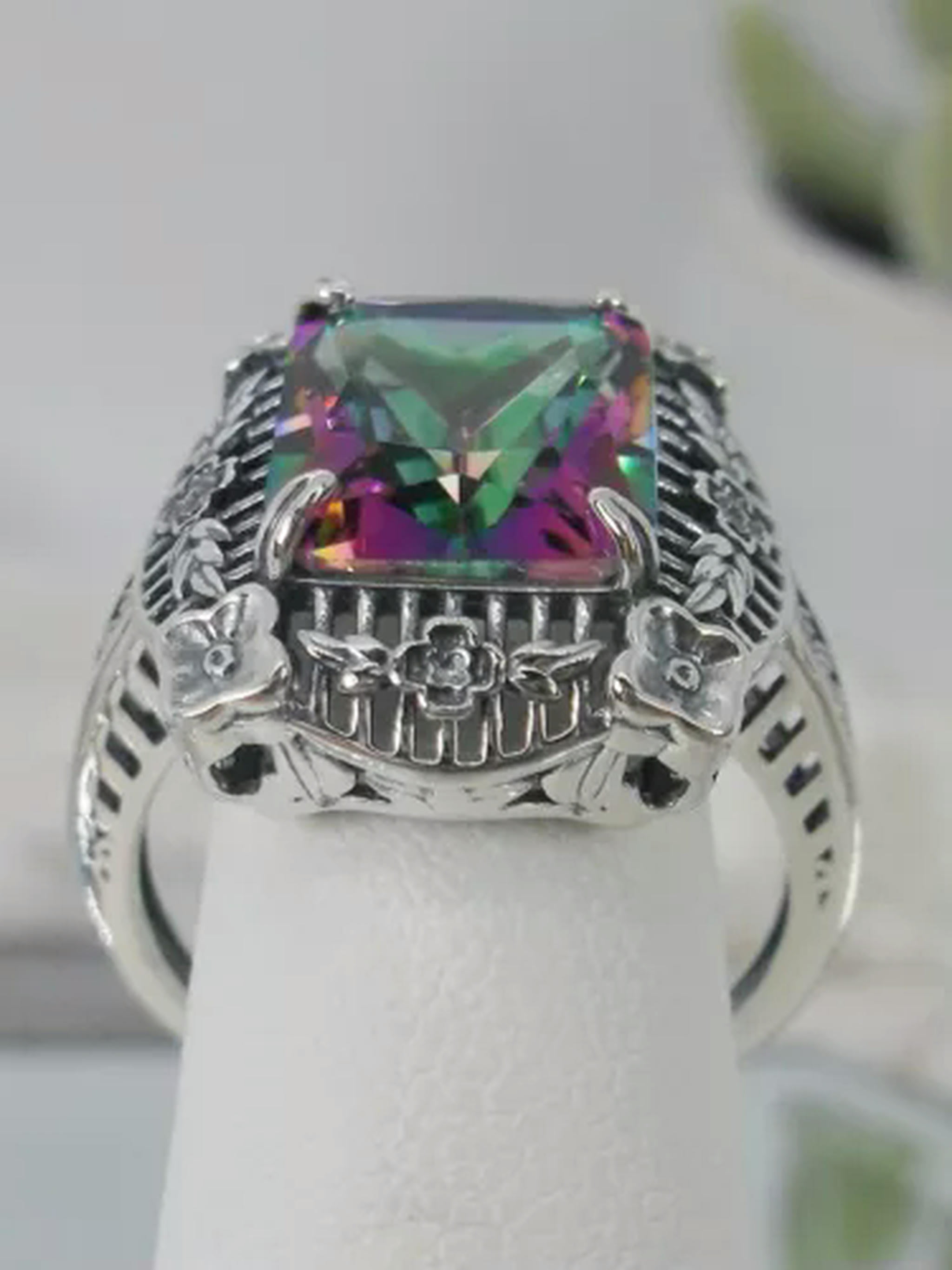 HOOUN Fashion 925 Silver Rings for Men Cubic Zirconia Wedding Party ...