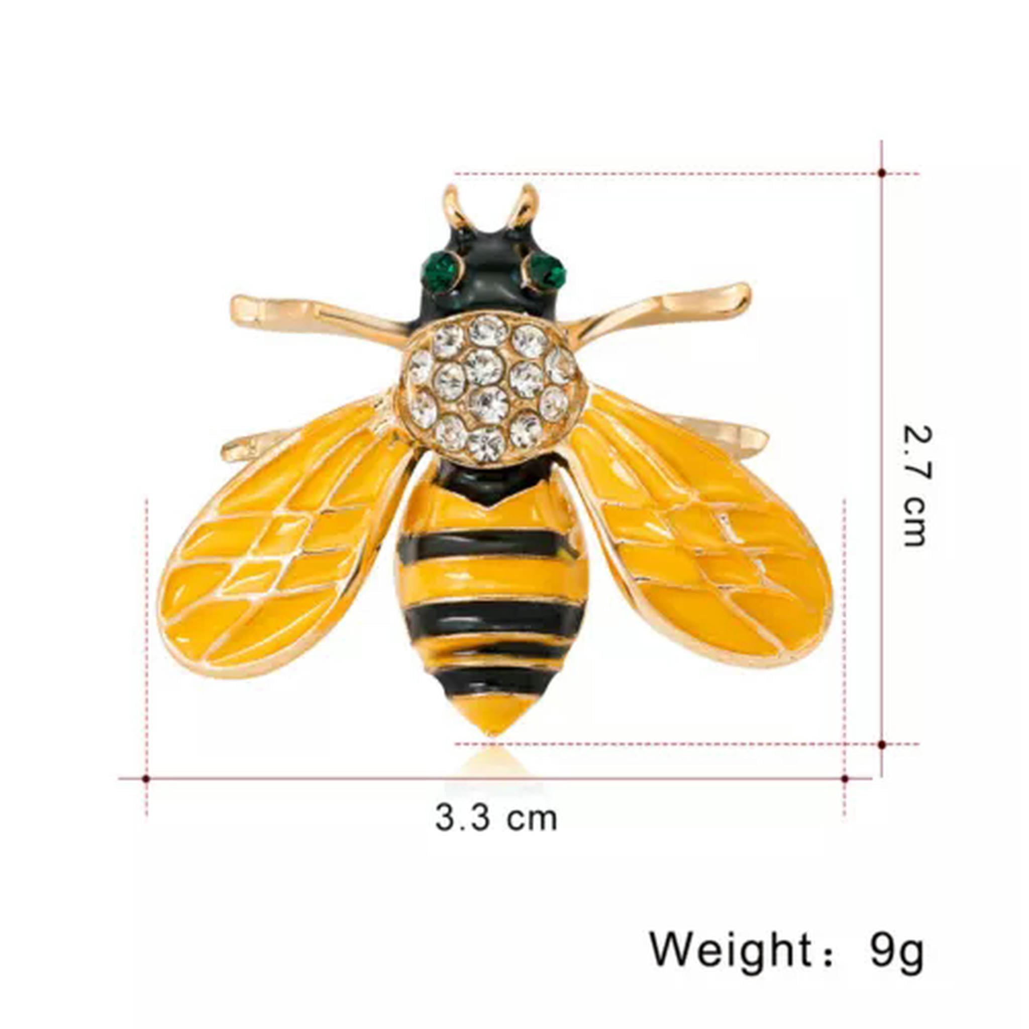HOOUN Fashion Animal Insect Bee Spider Pearl Crystal Brooch Pin Women ...