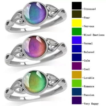 Elegant Color Changing Mood Rings- Many Colors and Sizes - Walmart.com