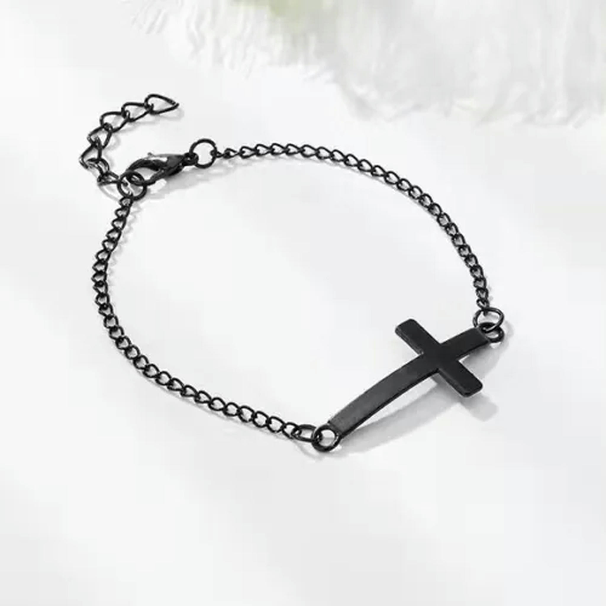 HOOUN Fashion Women Retro Bracelet Classic Jesus Cross Simple Pendant ...