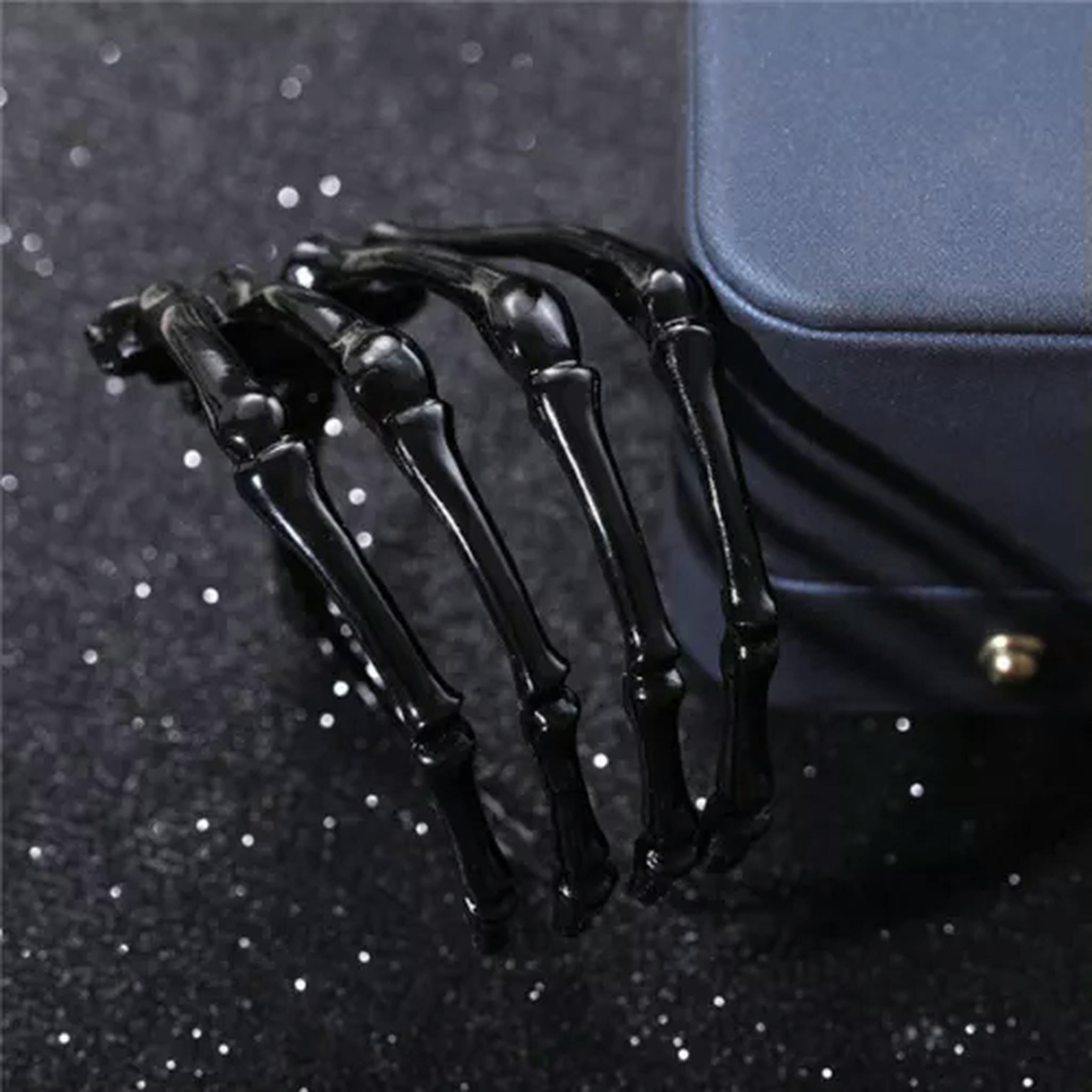 HOOUN Gothic Punk Skeleton Hand Finger Bone Bangle Halloween Claw Skull ...