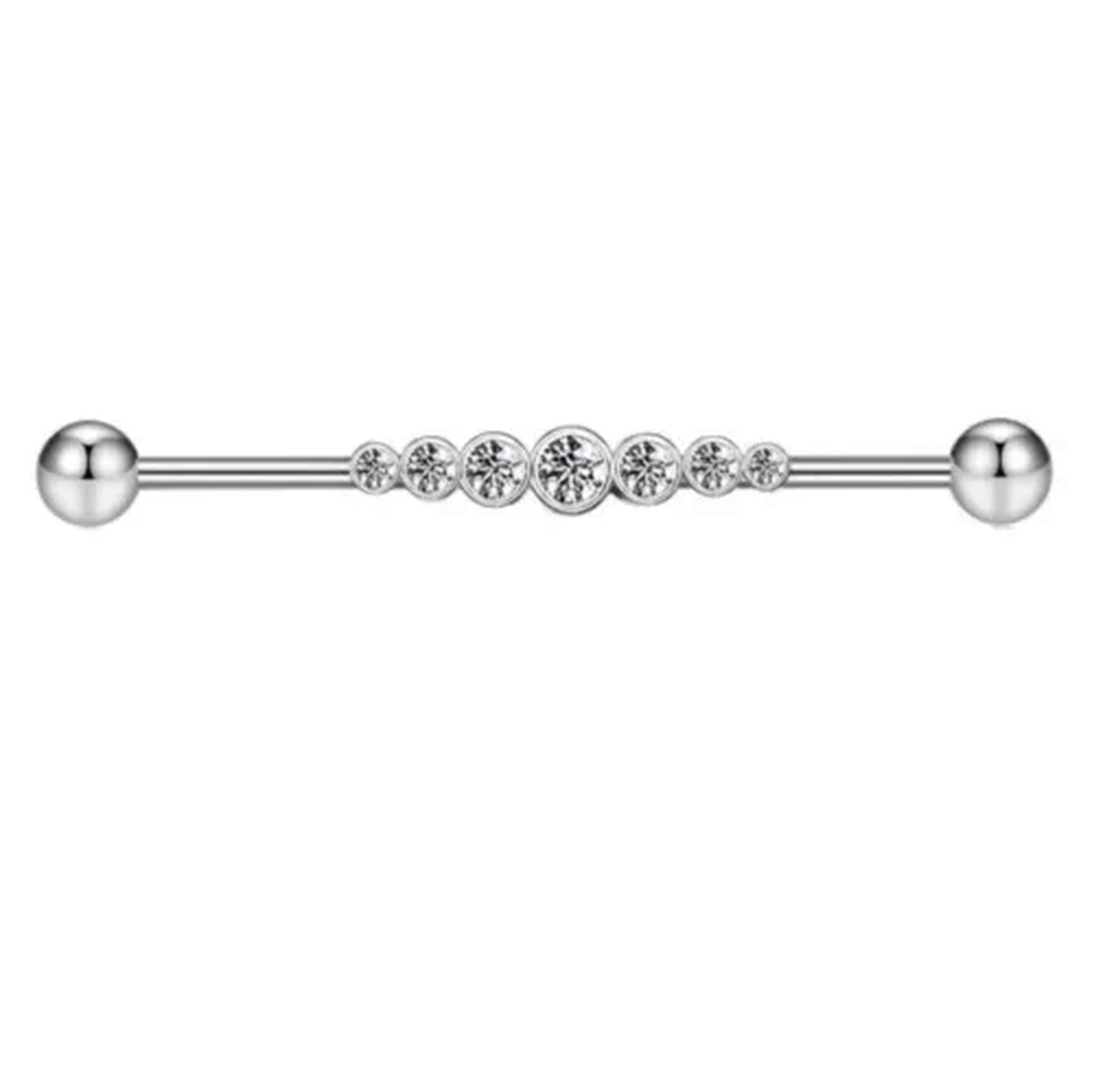 HOOUN Industrial Scaffold Bar Ear Piercing Shinny Straight Barbell ...
