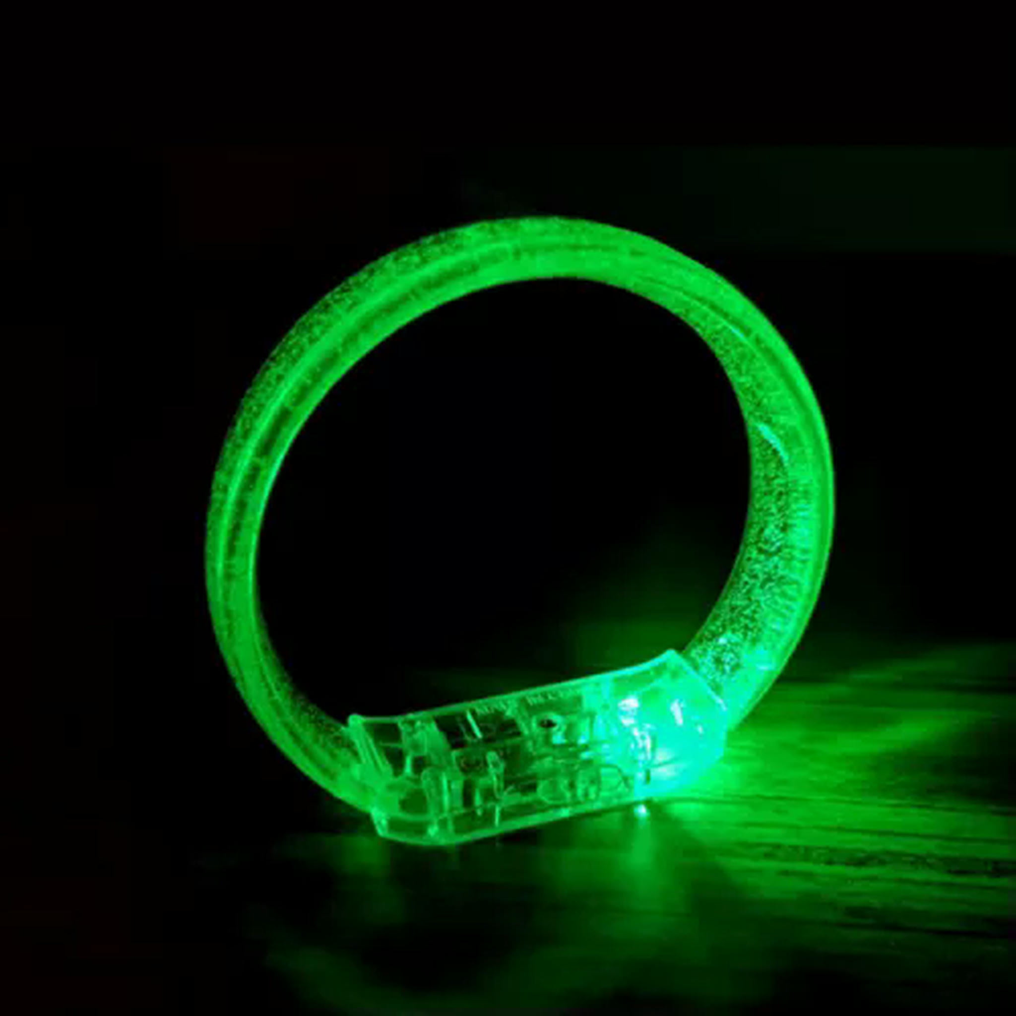 HOOUN Light Up LED Bracelets Flashing Glowing Wrist Band Blinking Bangle Party Fun&-Green ...