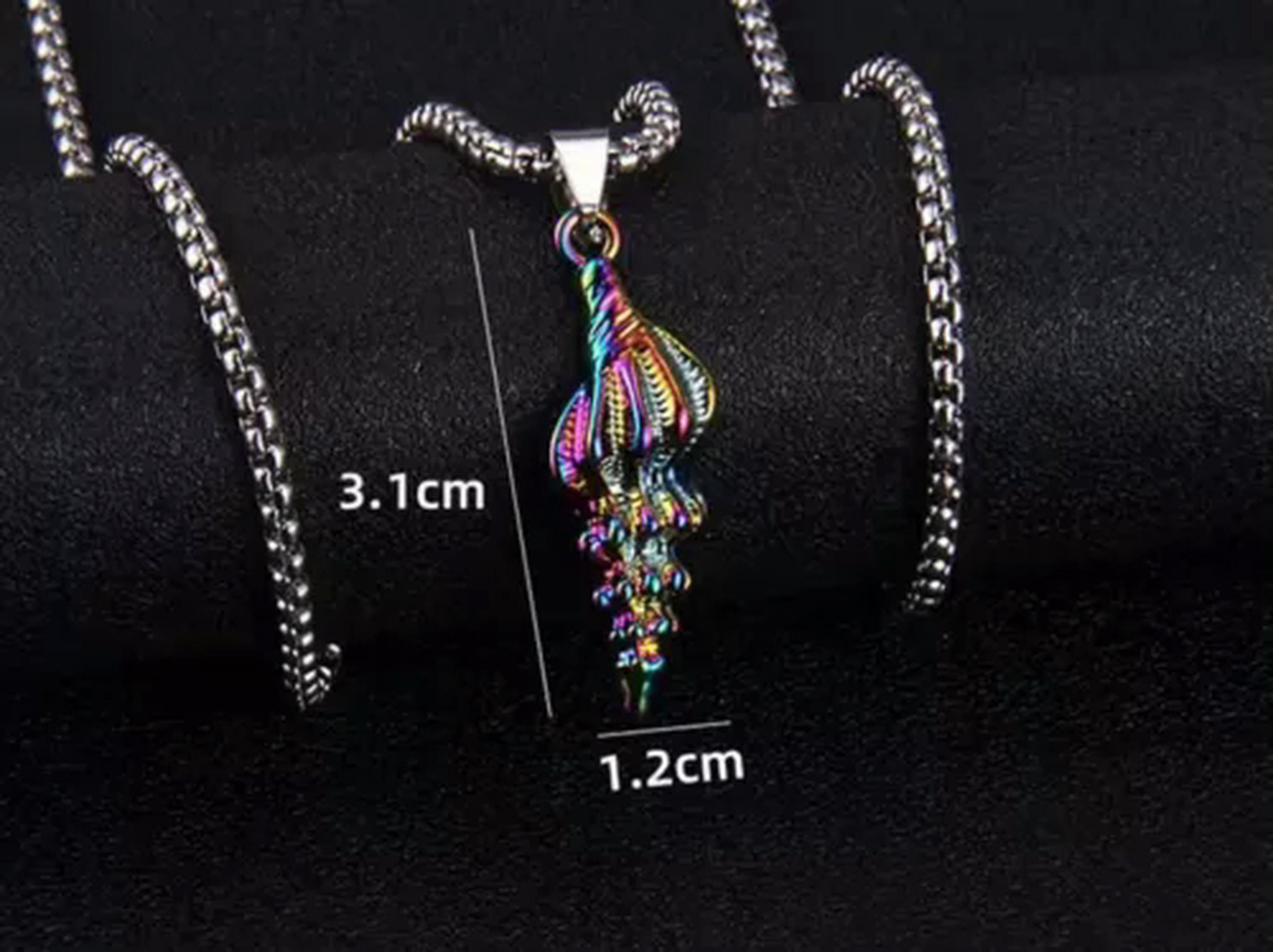 HOOUN MEN Quench Stainless Steel Conch Shark Bone Turtle Lizard Pendant ...