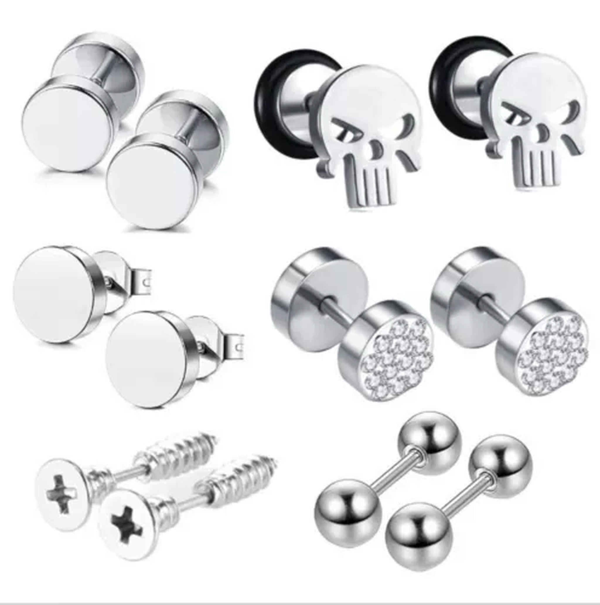 HOOUN Men 12 Industrial Scaffold Bar Ear Piercing Straight Barbell ...