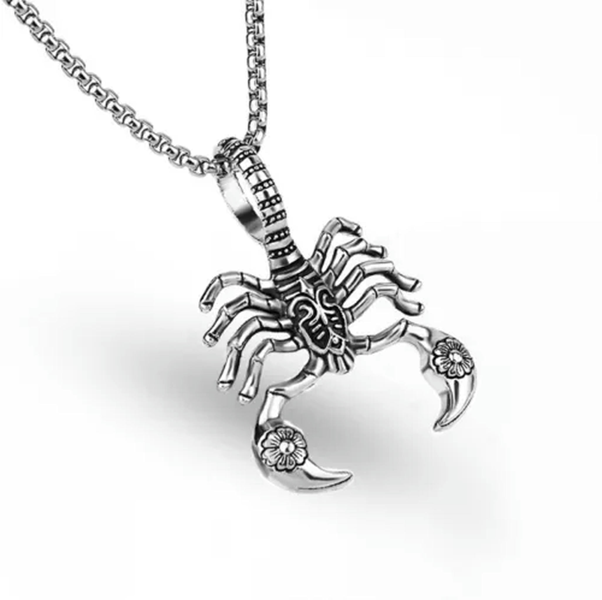 HOOUN Men Gold Silver Gothic Scorpion Chain Pendant Necklace Choker ...