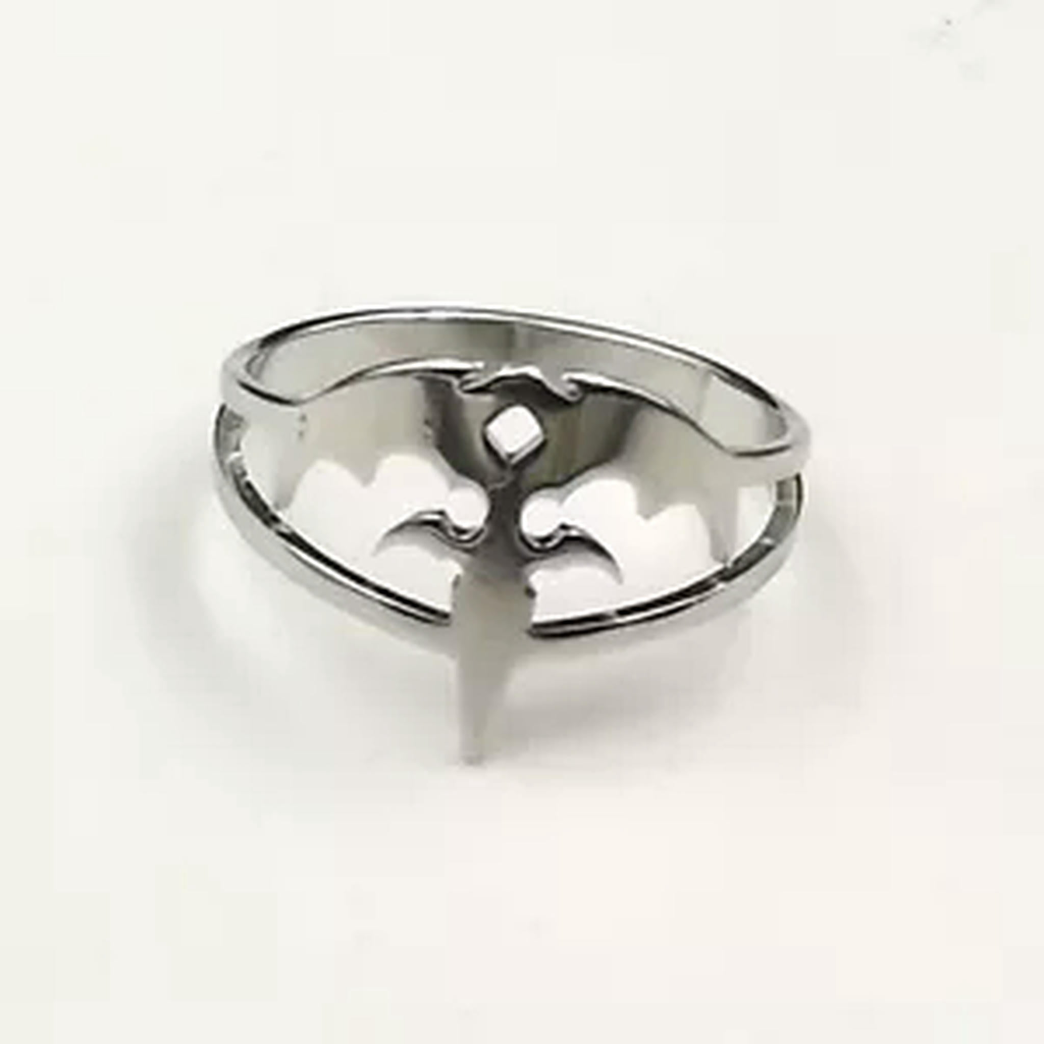 HOOUN Men Women Ring Queensryche Tri-Ryche Logo Stainless Steel Empire ...