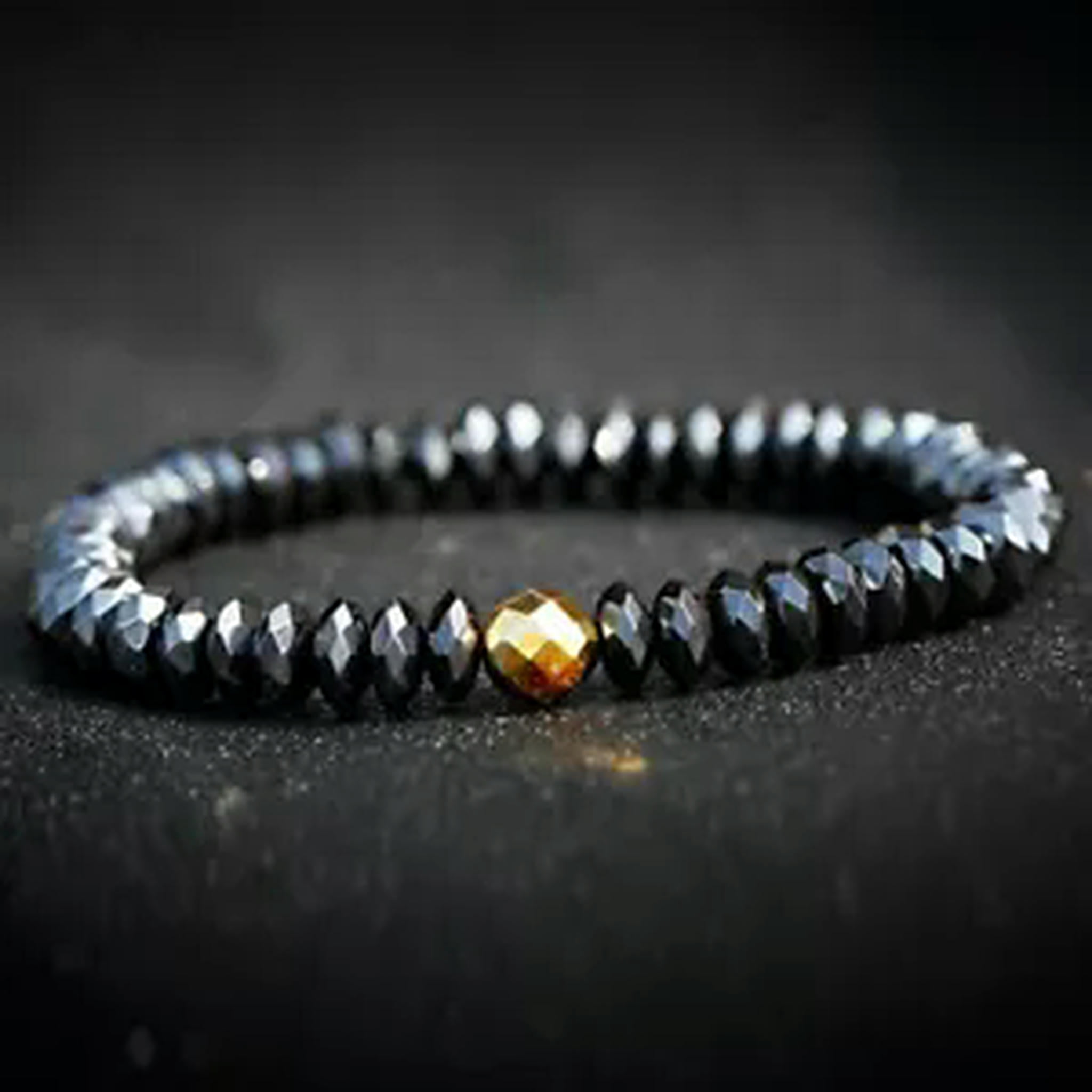 HOOUN Men's Hematite Arrow Beads Gemstone Stretch Women Bracelets ...