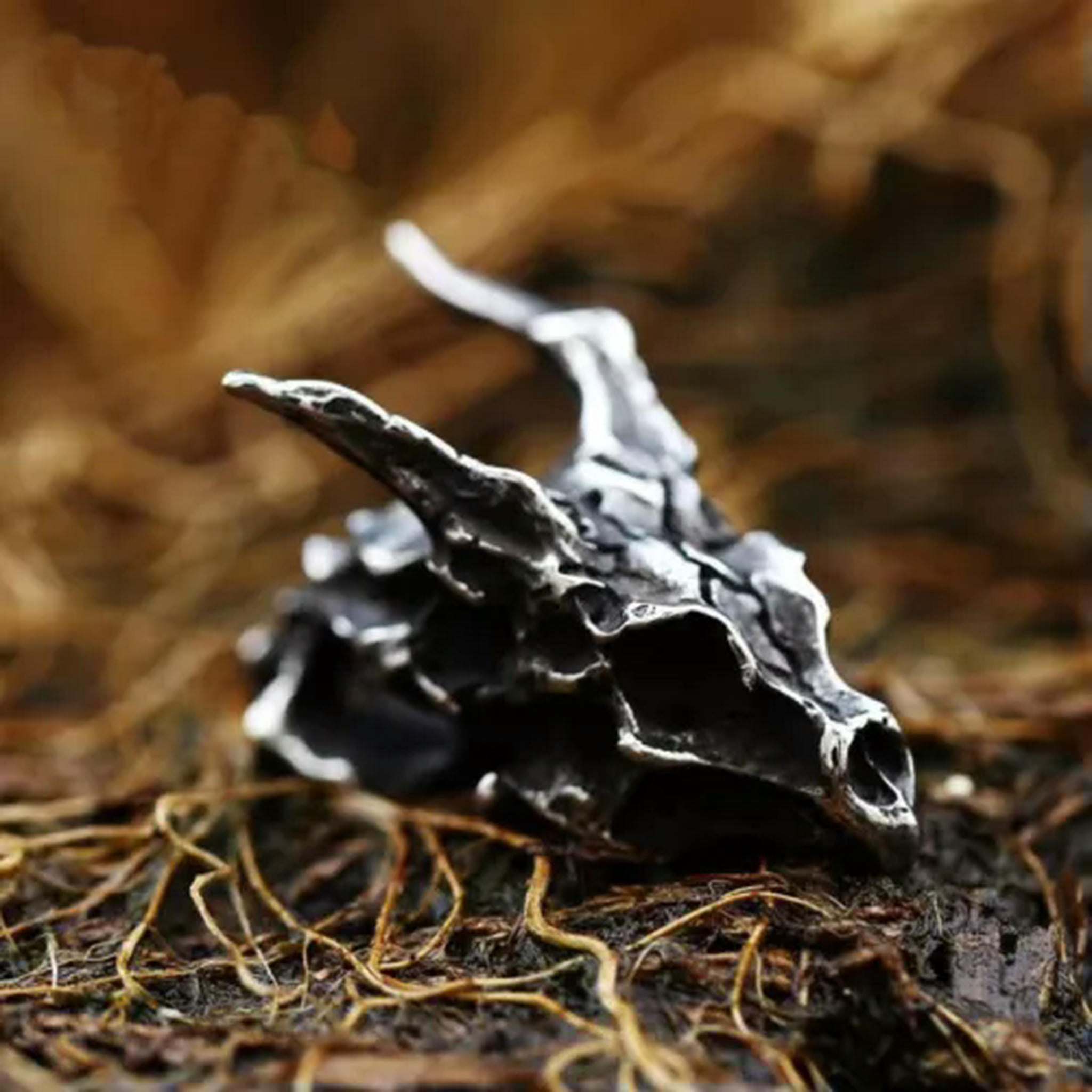 HOOUN Men's Punk Snake Skull / Dragon / Fallen Angel Pendant Necklace ...