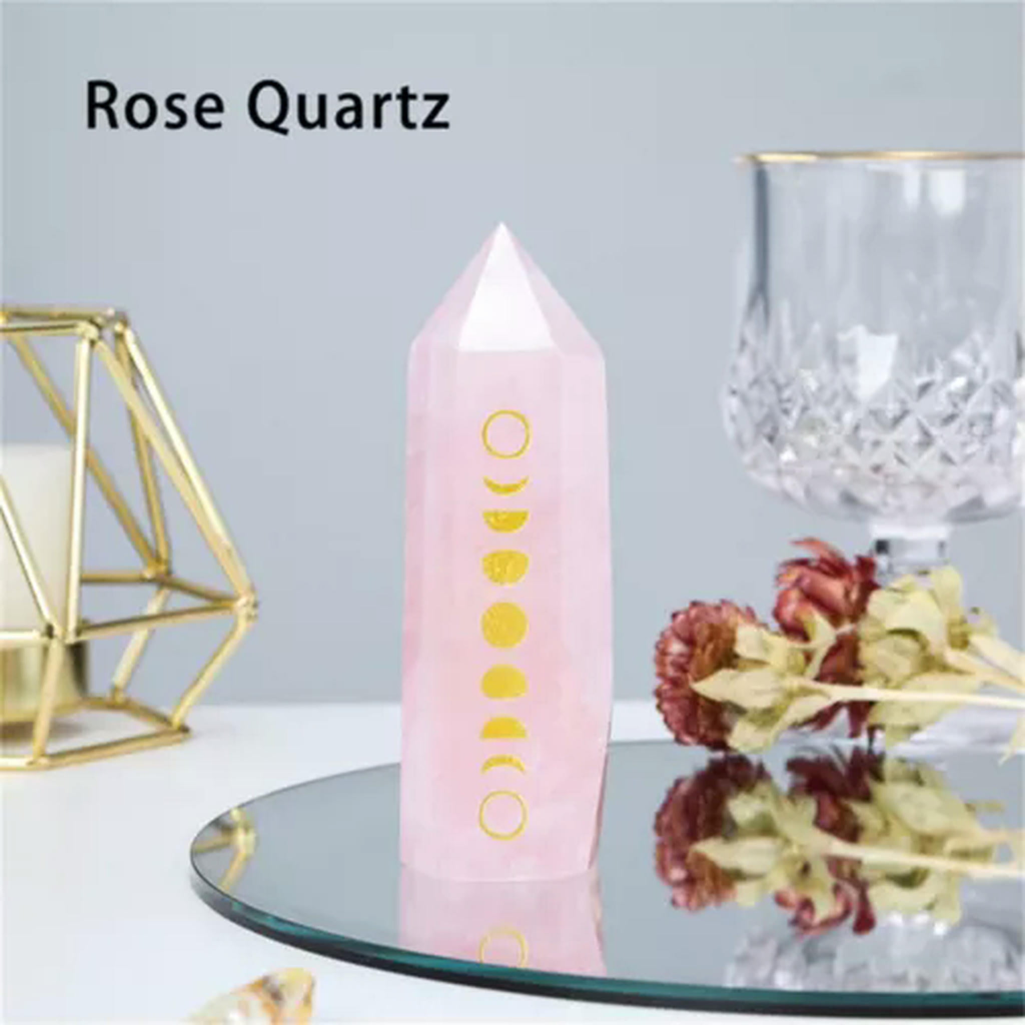 HOOUN Moon Degaussing Lunar Eclipse Hexagonal Obelisk Wand Crystal ...