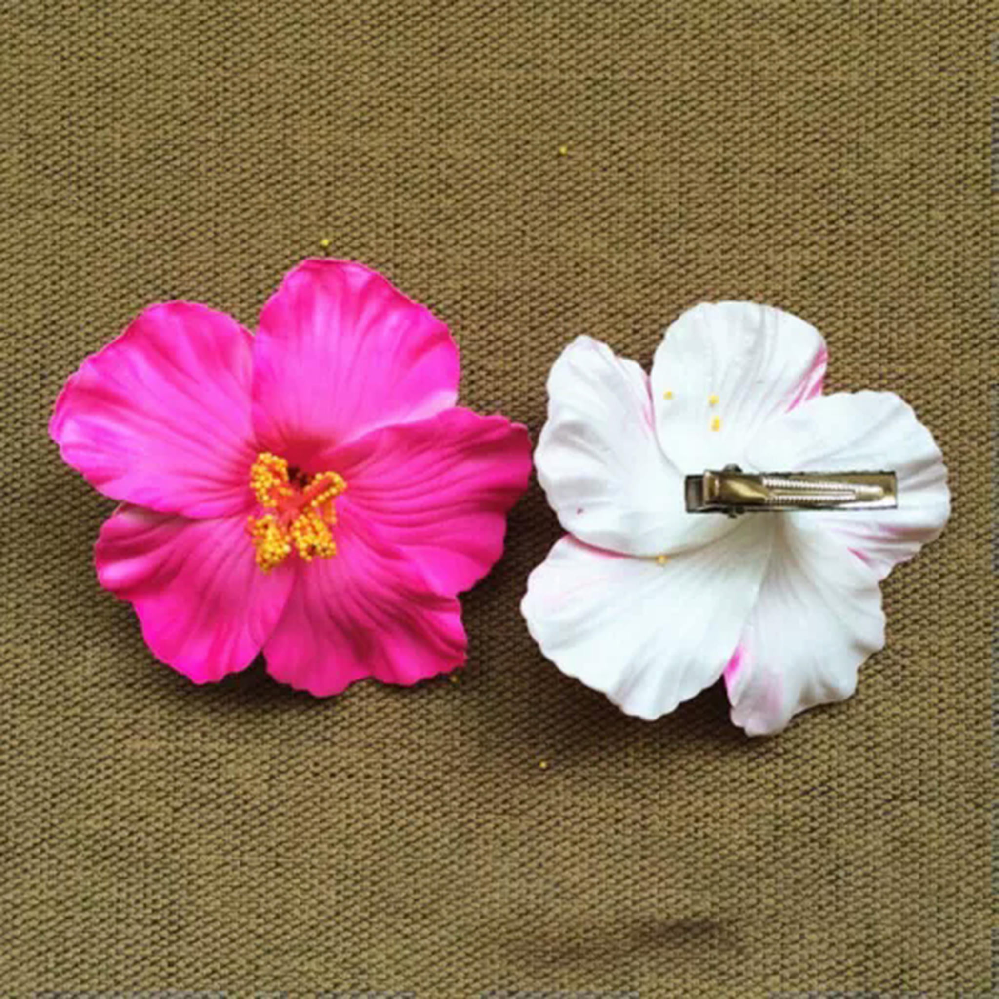 HOOUN Multi Colours Foam Hawaiian Rose Flower Hibiscus Flower Bridal ...