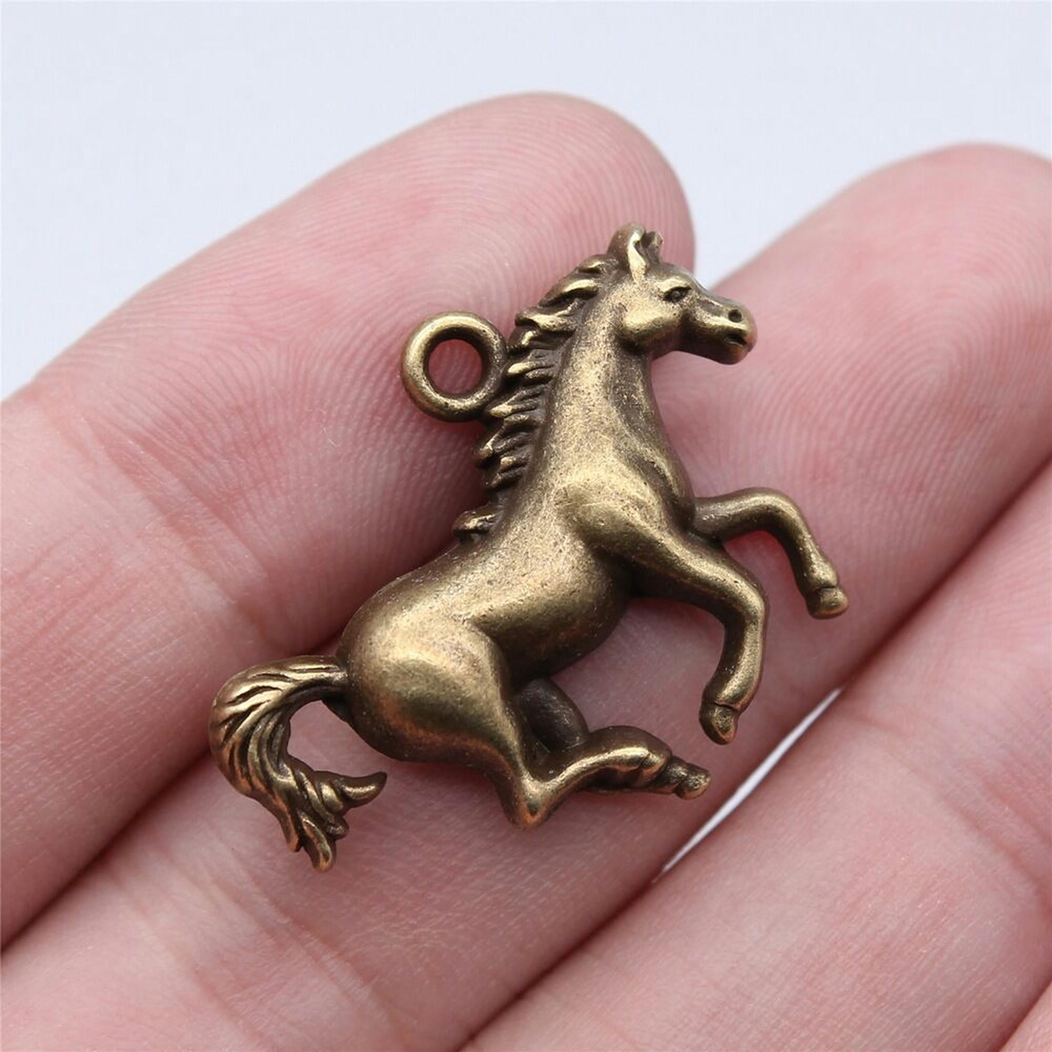 HOOUN Multicolor 36 Pcs Tibetan Silver Horse Charms Pendant 30x22MM Diy ...