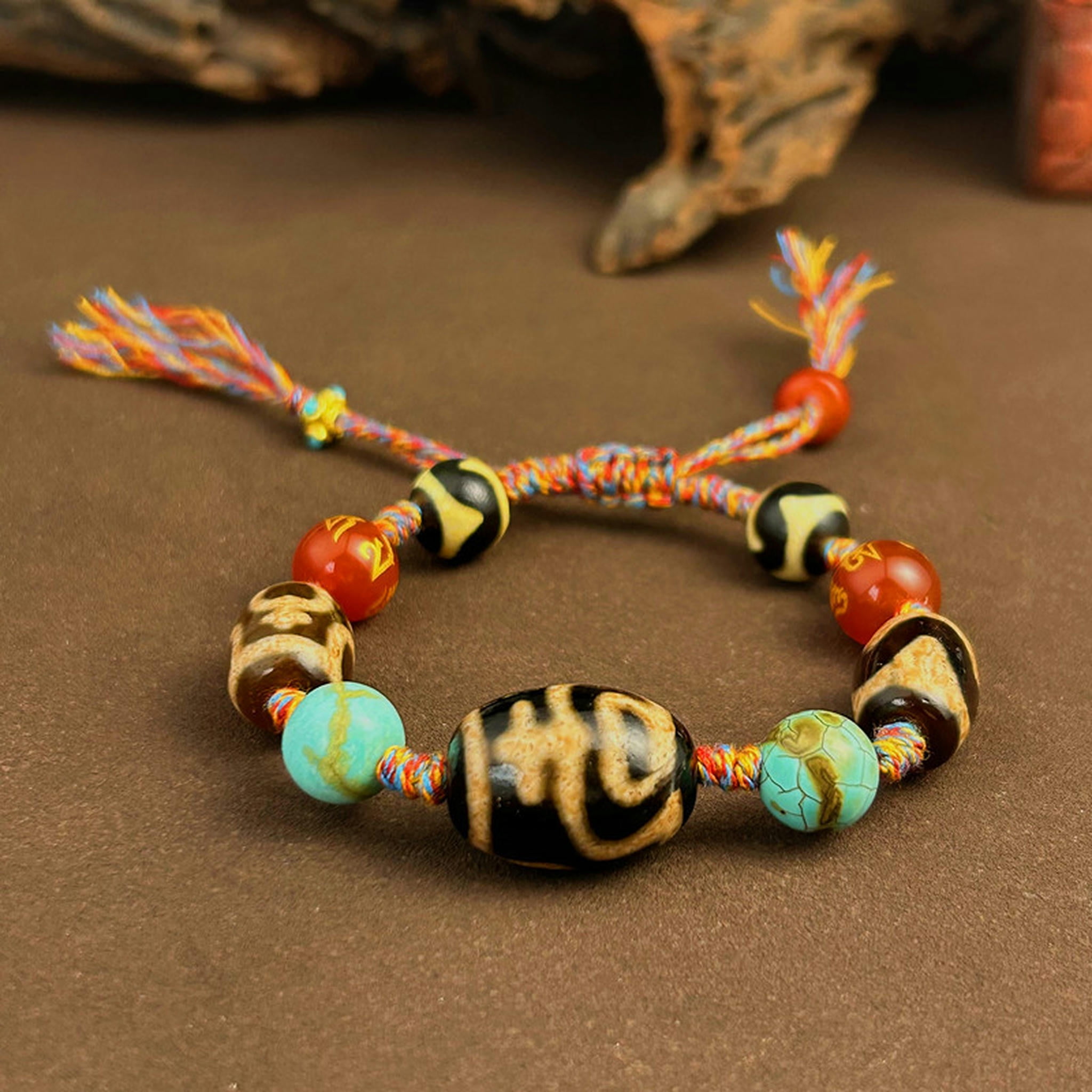 HOOUN Multiple - Nepal Tibetan Agate Bead Weaving Nine Eye Bead Ethnic ...
