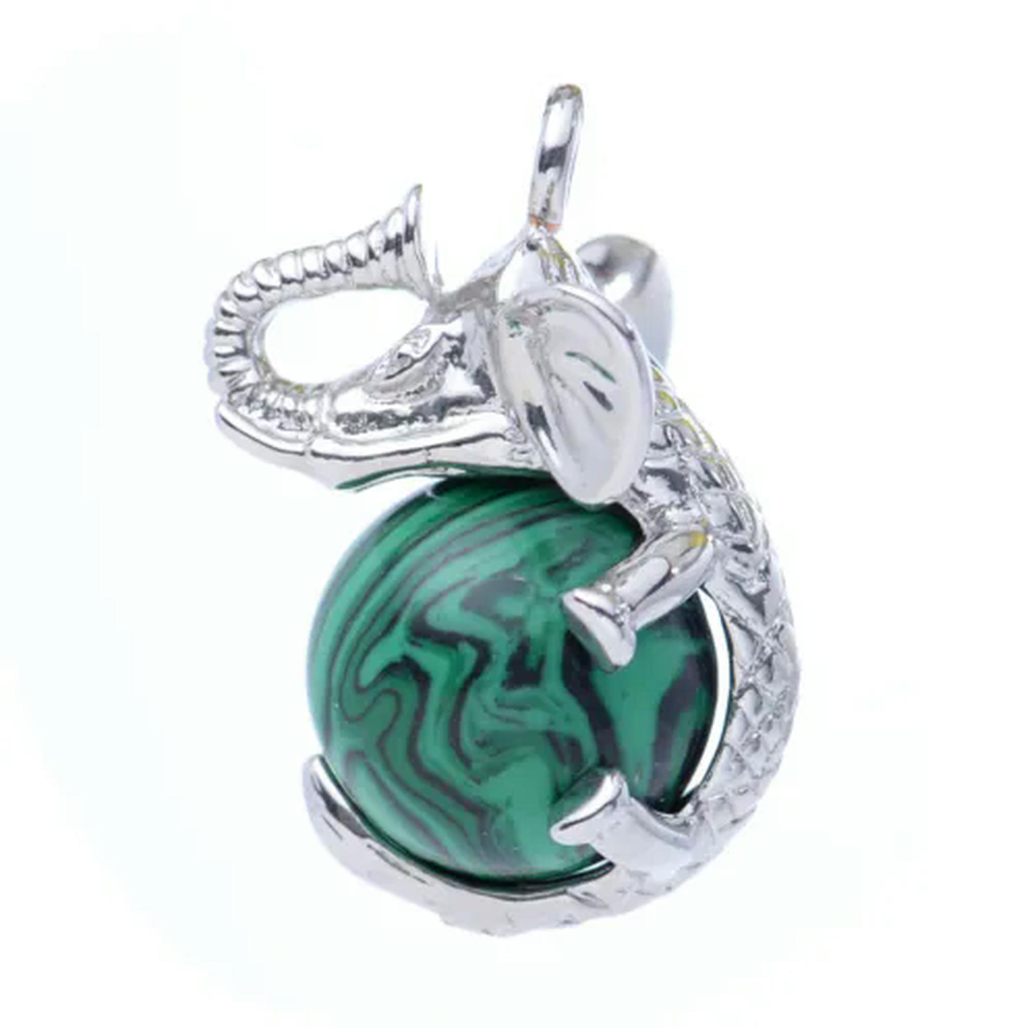 HOOUN Natural Elephant Chakra Stone Crystal Sphere Pendant Charms Reiki ...