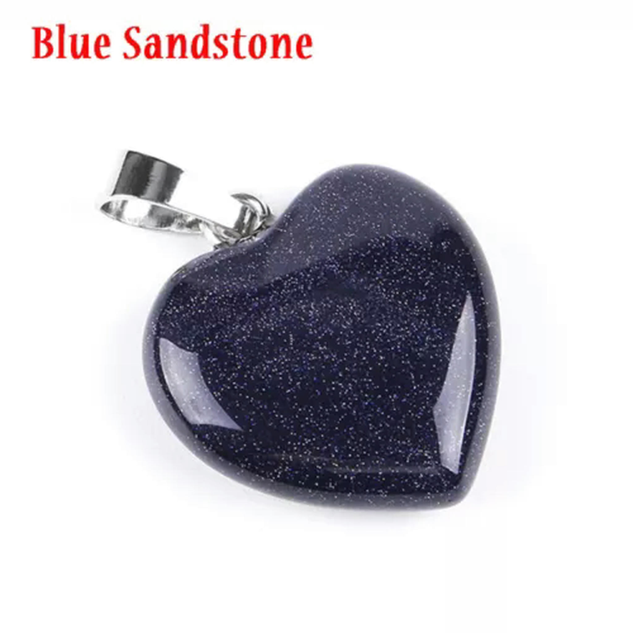 HOOUN Natural Gemstones Heart Mixed Stone Reiki Chakra Healing Beads ...