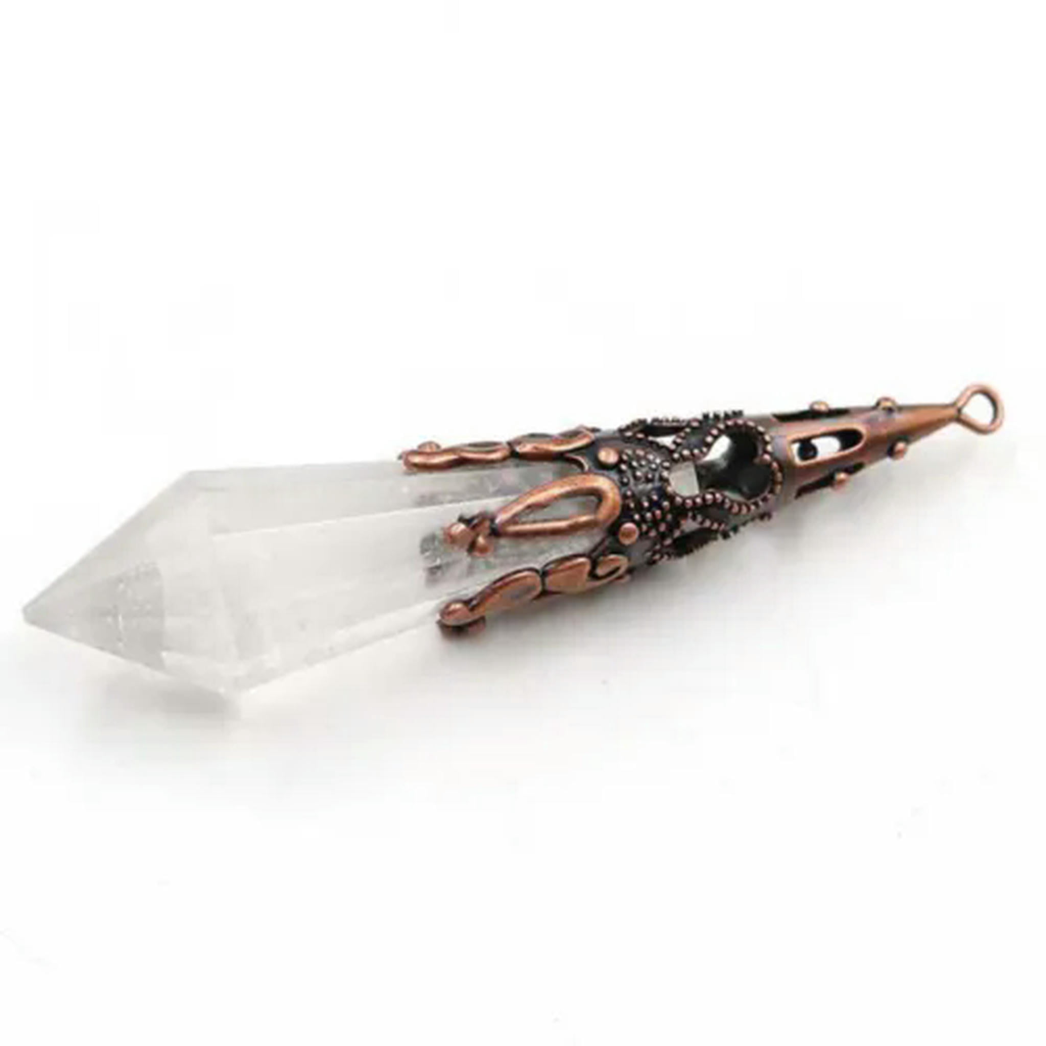 HOOUN Natural Healing 7 Chakra Crystal Quartz Hexagon Pendulem Reiki ...