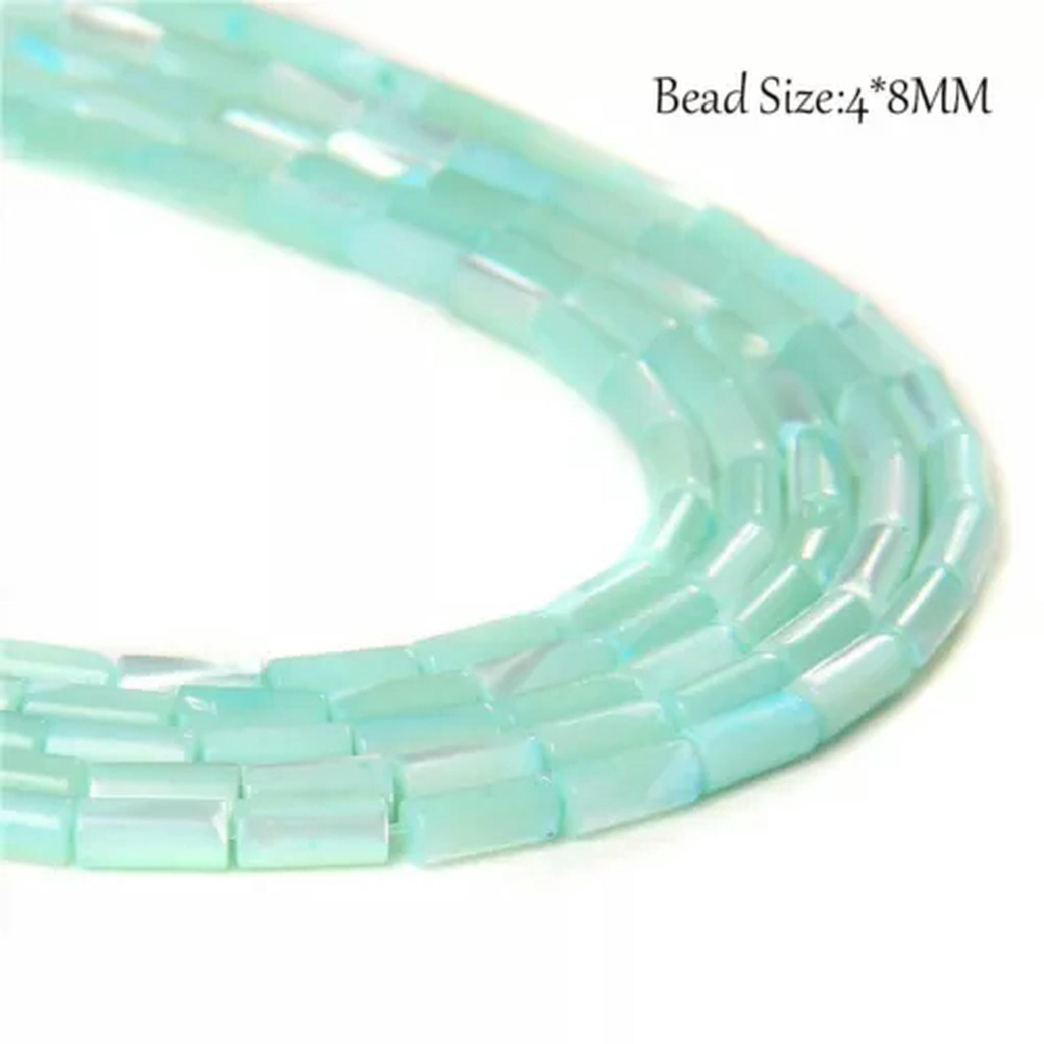 HOOUN Natural High Quality Shell Cylinder Tube Round Loose Beads for ...
