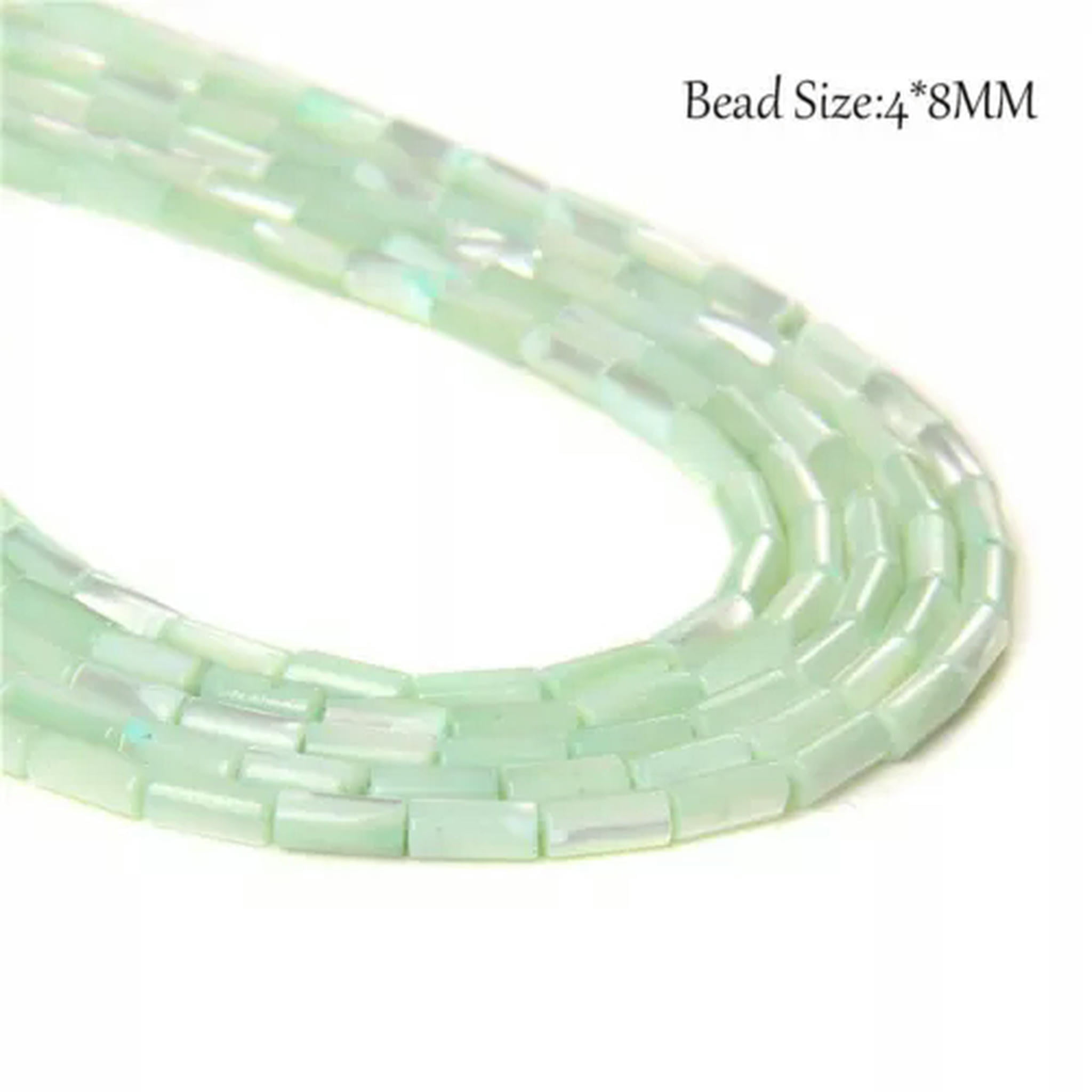 HOOUN Natural High Quality Shell Cylinder Tube Round Loose Beads for ...