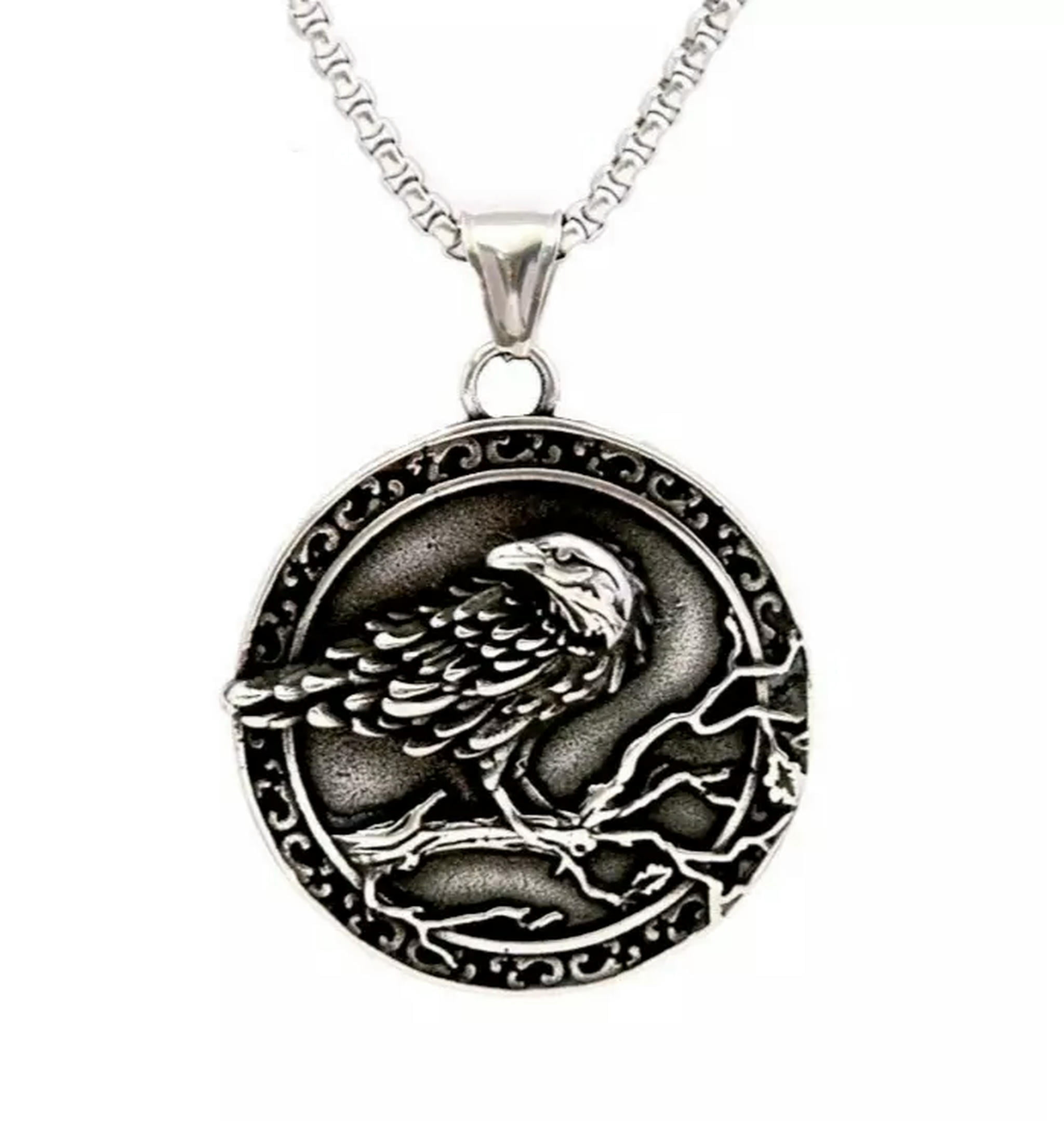 HOOUN New Nordic Norse Viking Odin Raven Crow Rune Sigil Sign Pendant ...