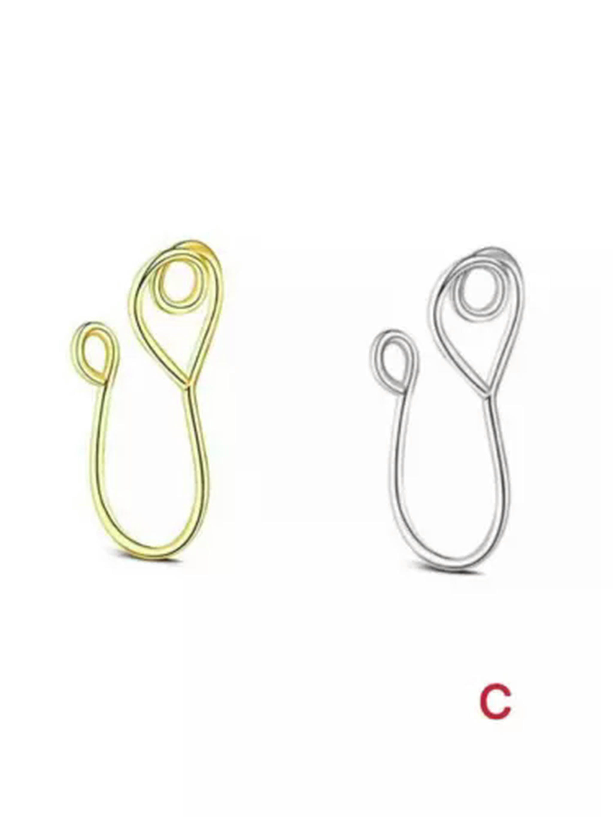 HOOUN Non-Piercing 316L Stainless Steel Fake Nose Clip Septum Nose ...