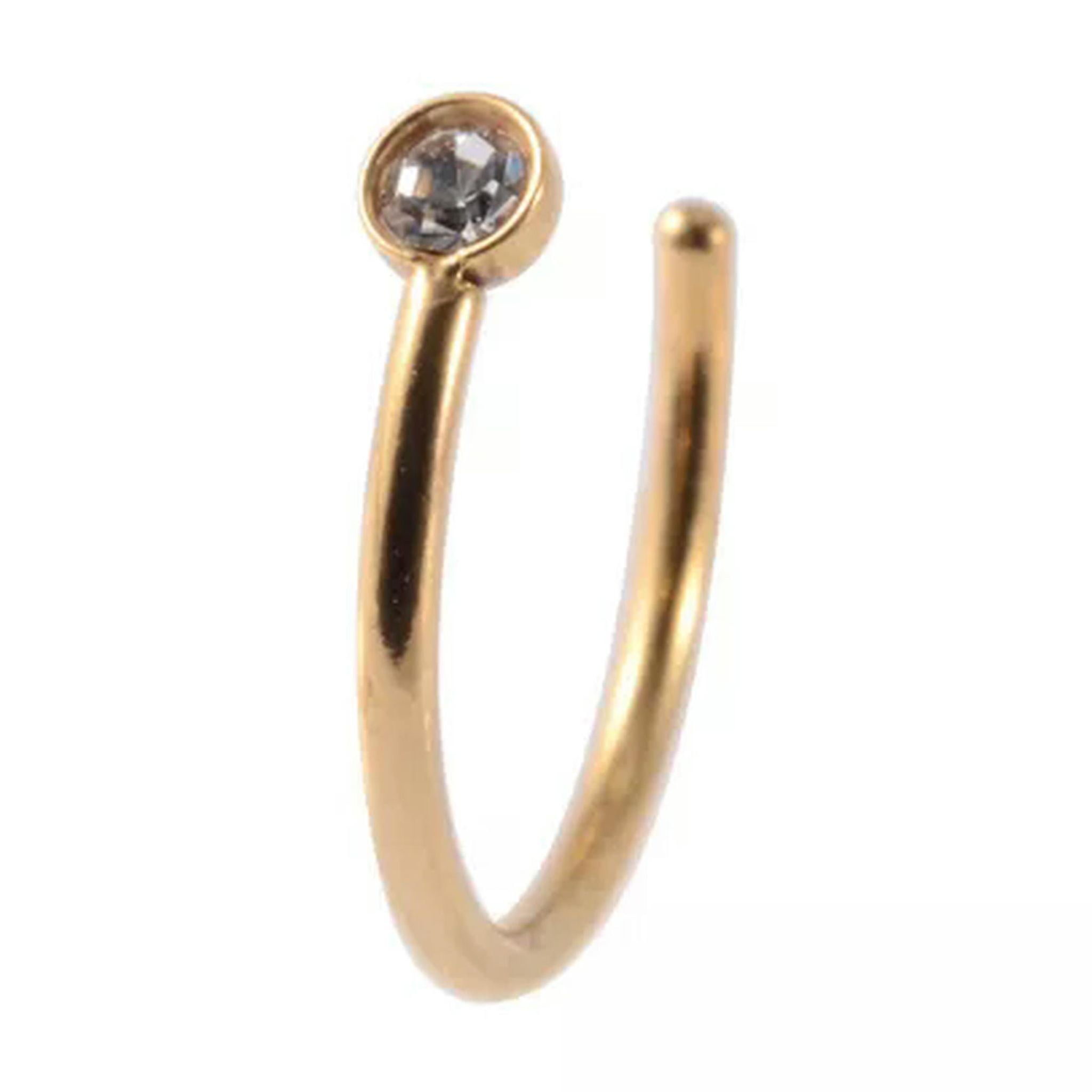 HOOUN Nose Ring Stainless Steel Fake Nose Ring Hoop Lip Nose Rings ...