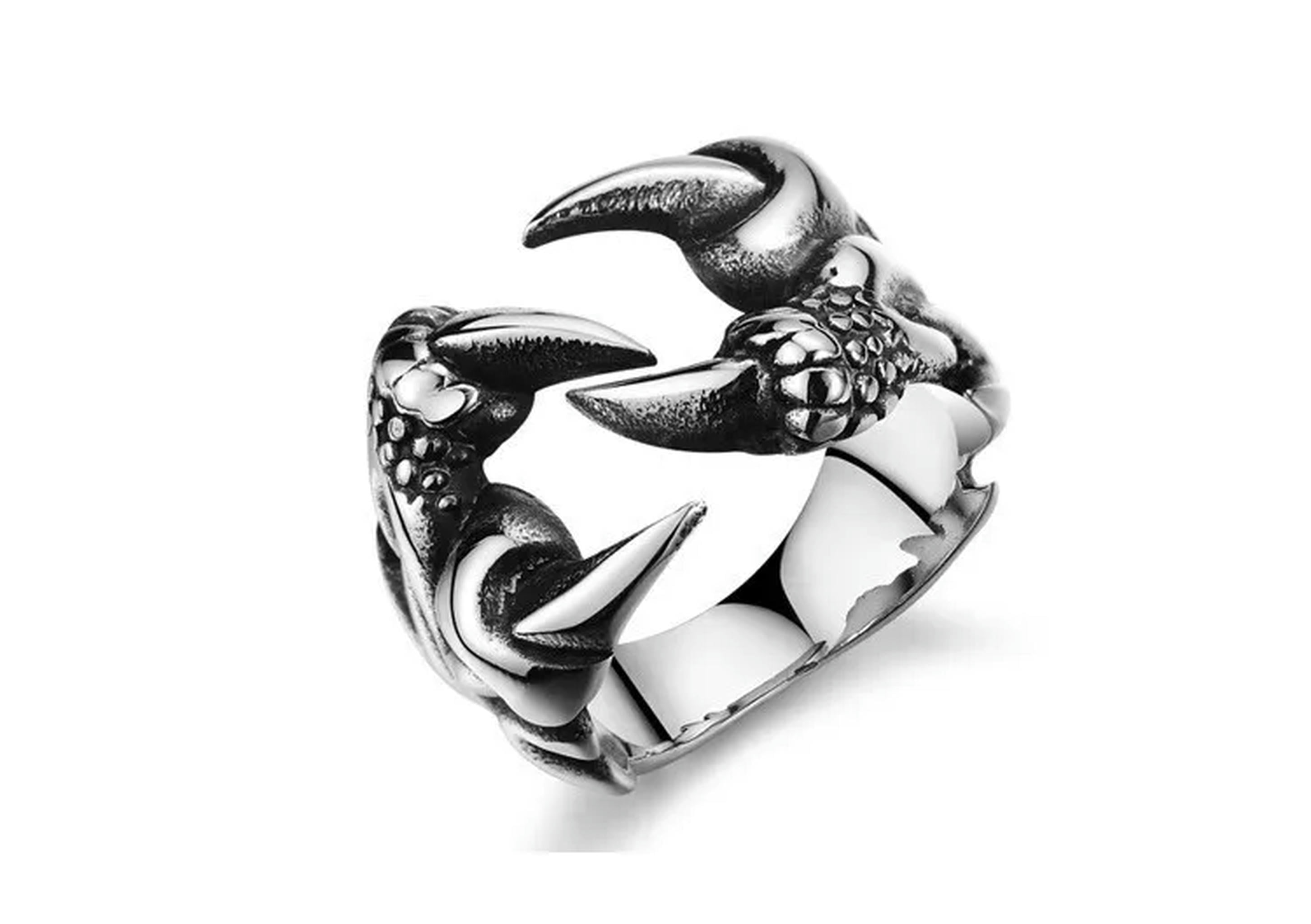 HOOUN Punk Gothic Silvery Ghost Claw Skull Knuckle Armour Scary Cosplay ...