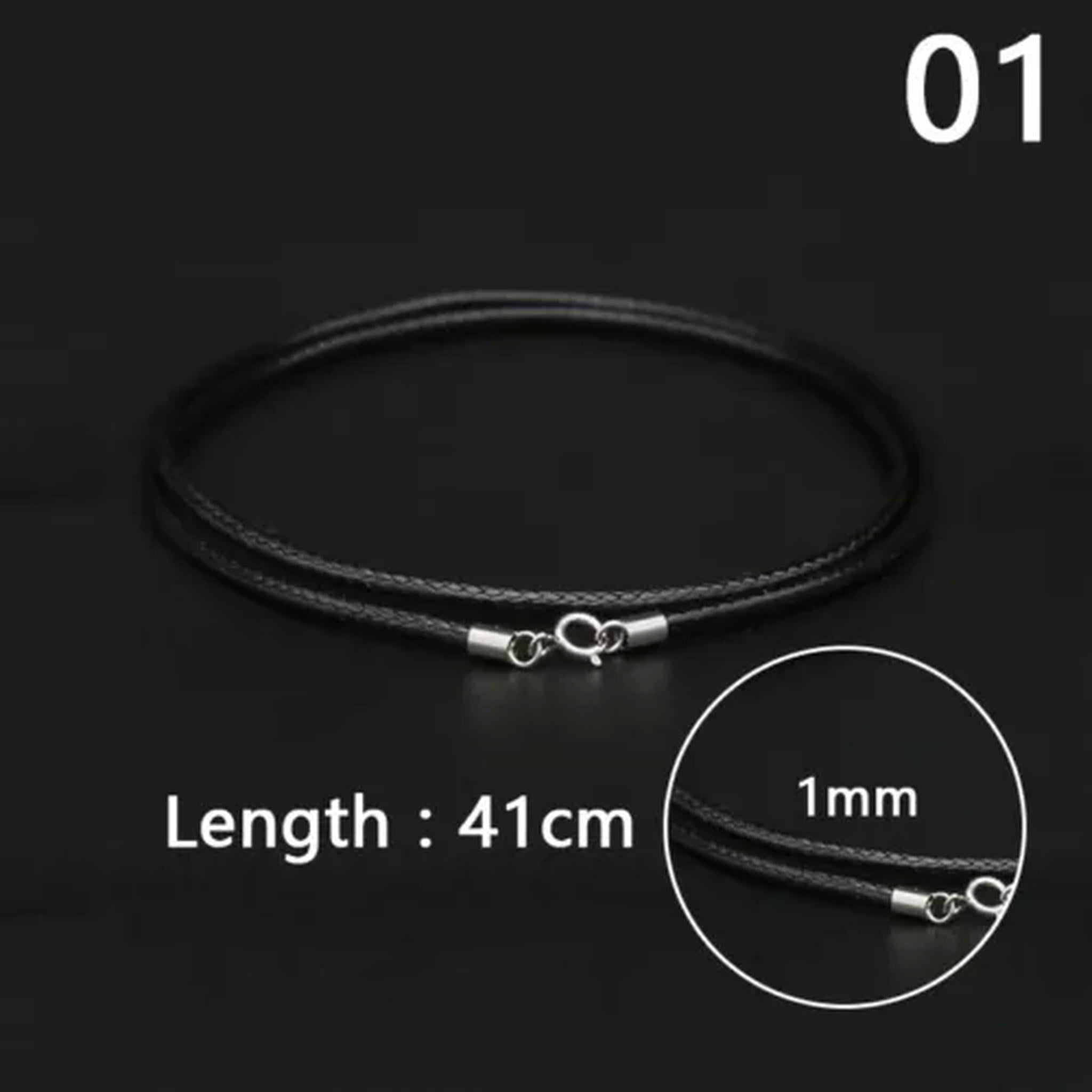 HOOUN Red Black Leather Wax Rope Beading Cord Necklace Chain String Jewelry Making DIY-1mm ...