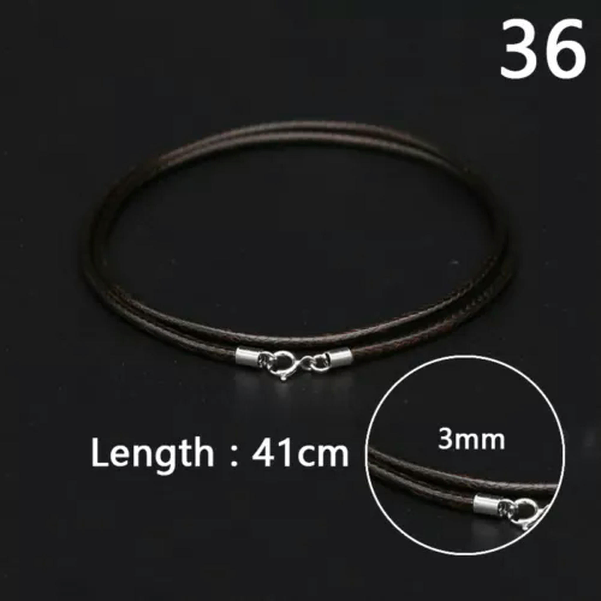 HOOUN Red Black Leather Wax Rope Beading Cord Necklace Chain String Jewelry Making DIY-3mm ...