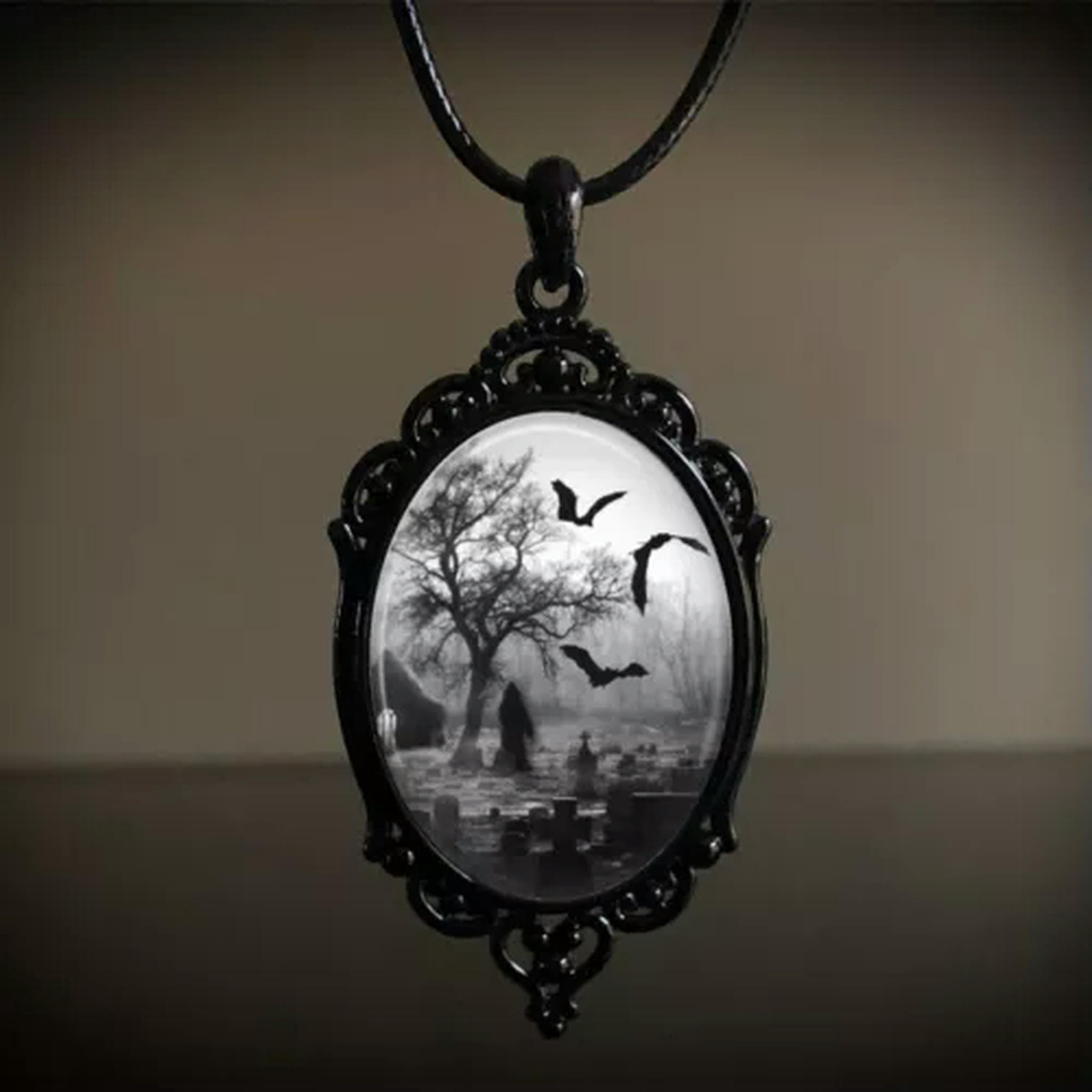 HOOUN Red Gothic Bat Pendant Women Gothic Necklace Vampire Bat Witch ...