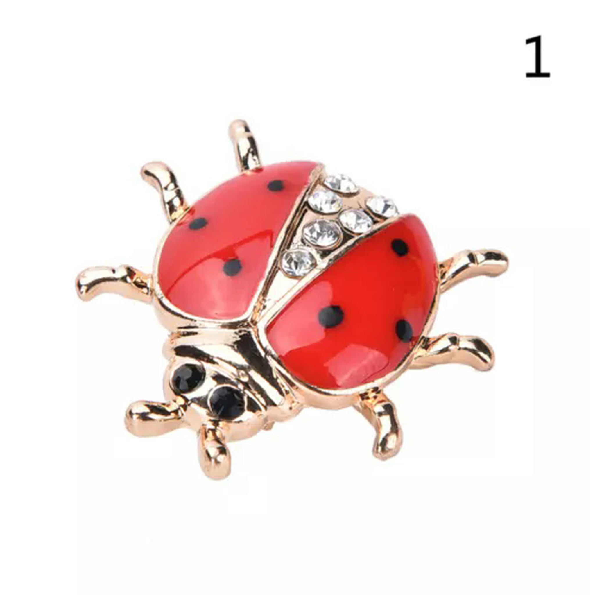 HOOUN Red Ladybug Animal Enamel Design Brooch Pin Fashion Jewelry for ...