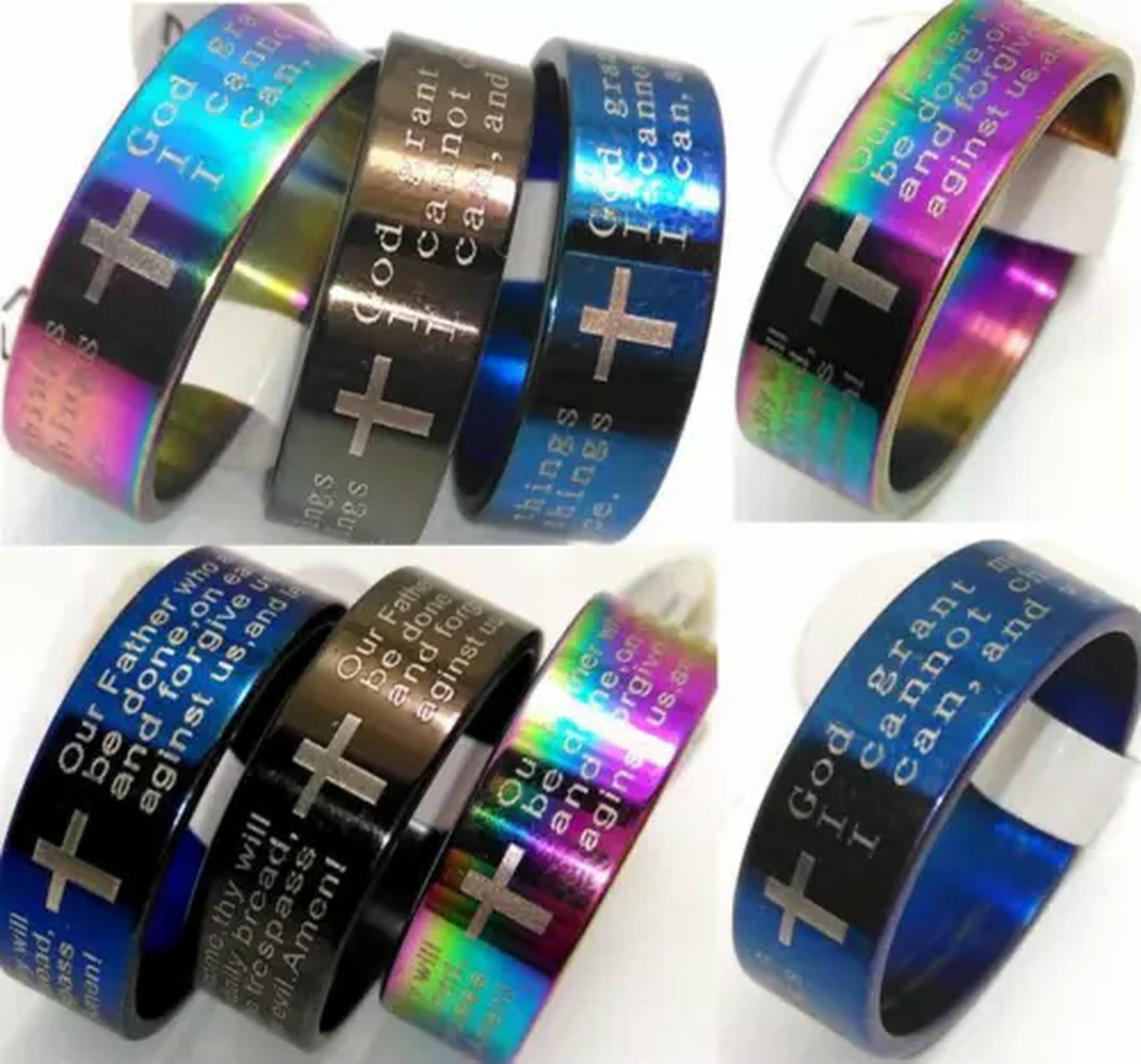 HOOUN Religious Mix Lot 100 Serenity prayer Lord's prayer Jesus ...