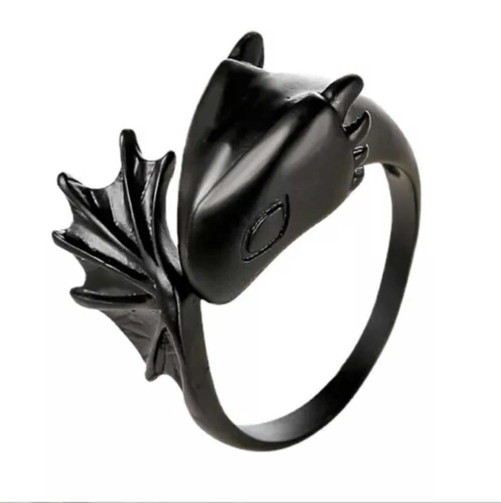 HOOUN Ring Open Size Gold Silver Skull Punk BOHO Scary Dragon Jewellery ...