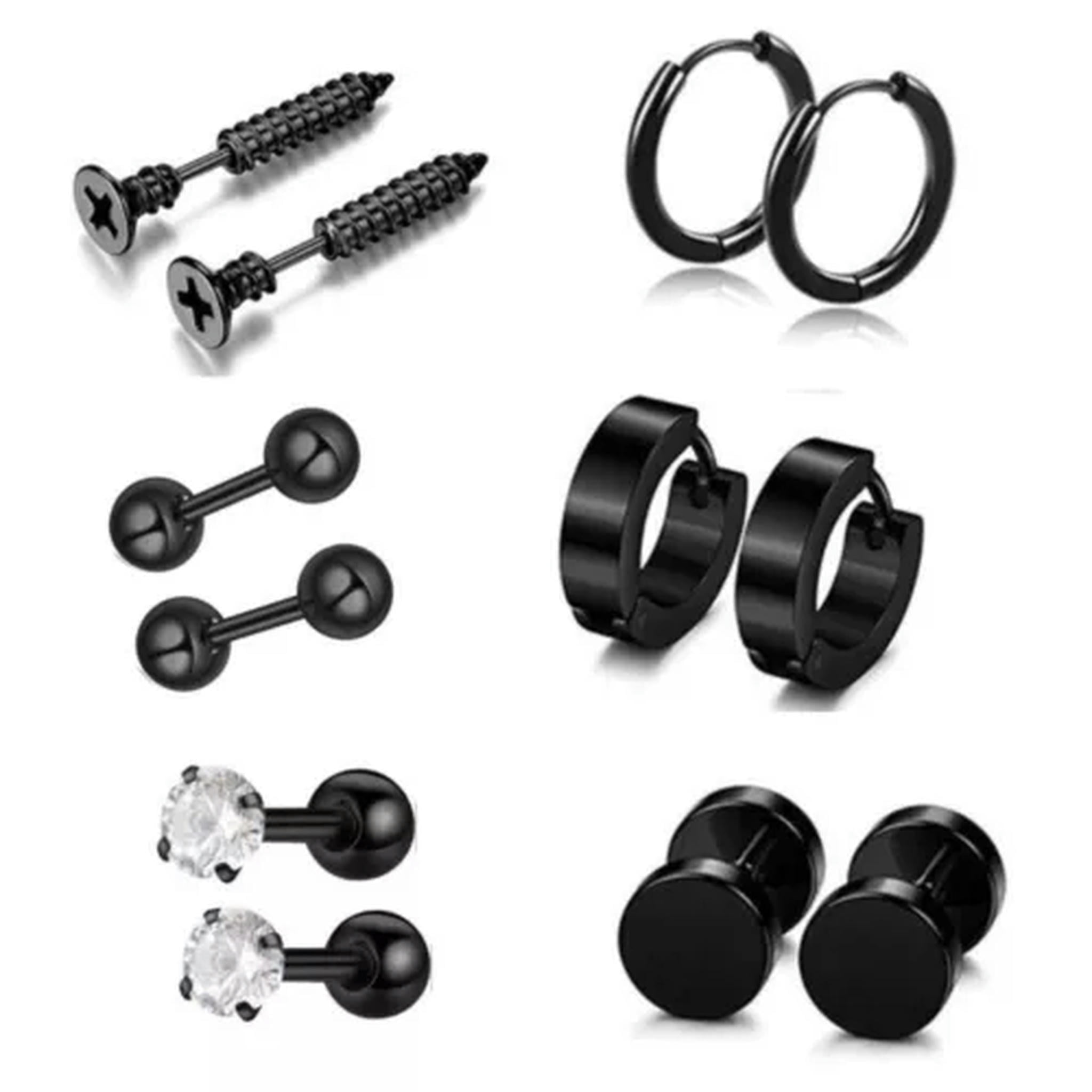 HOOUN Set of 12 Industrial Scaffold Bar Ear Piercing Straight Barbell ...