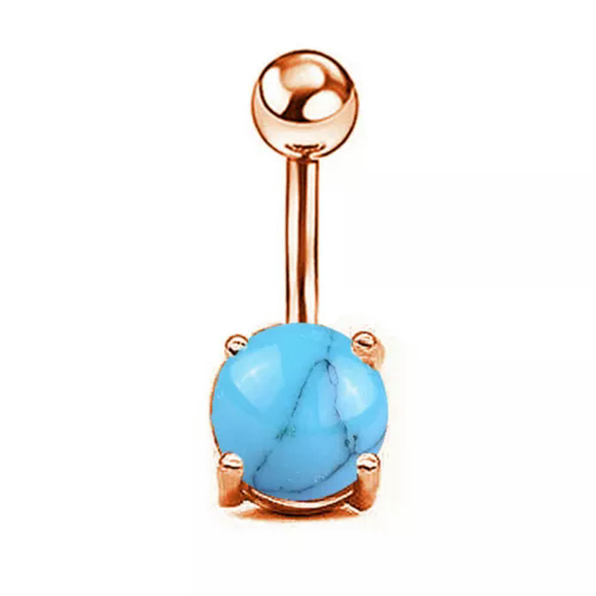 HOOUN Sexy Opal Belly Button Ring Barbell Stainless Steel Navel ...