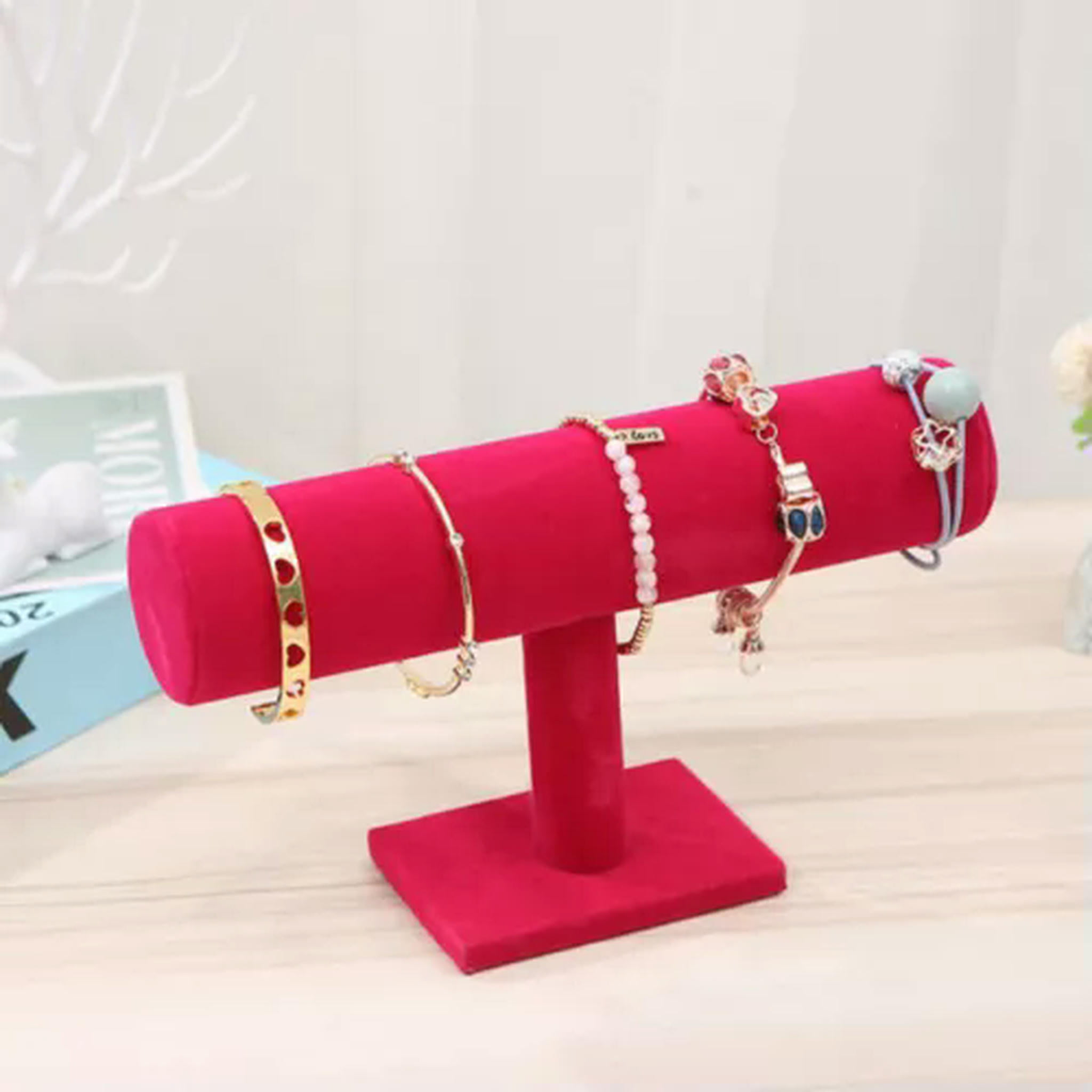 HOOUN Single Velvet Bracelet Chain Watch T-Bar Rack Jewelry Hard ...