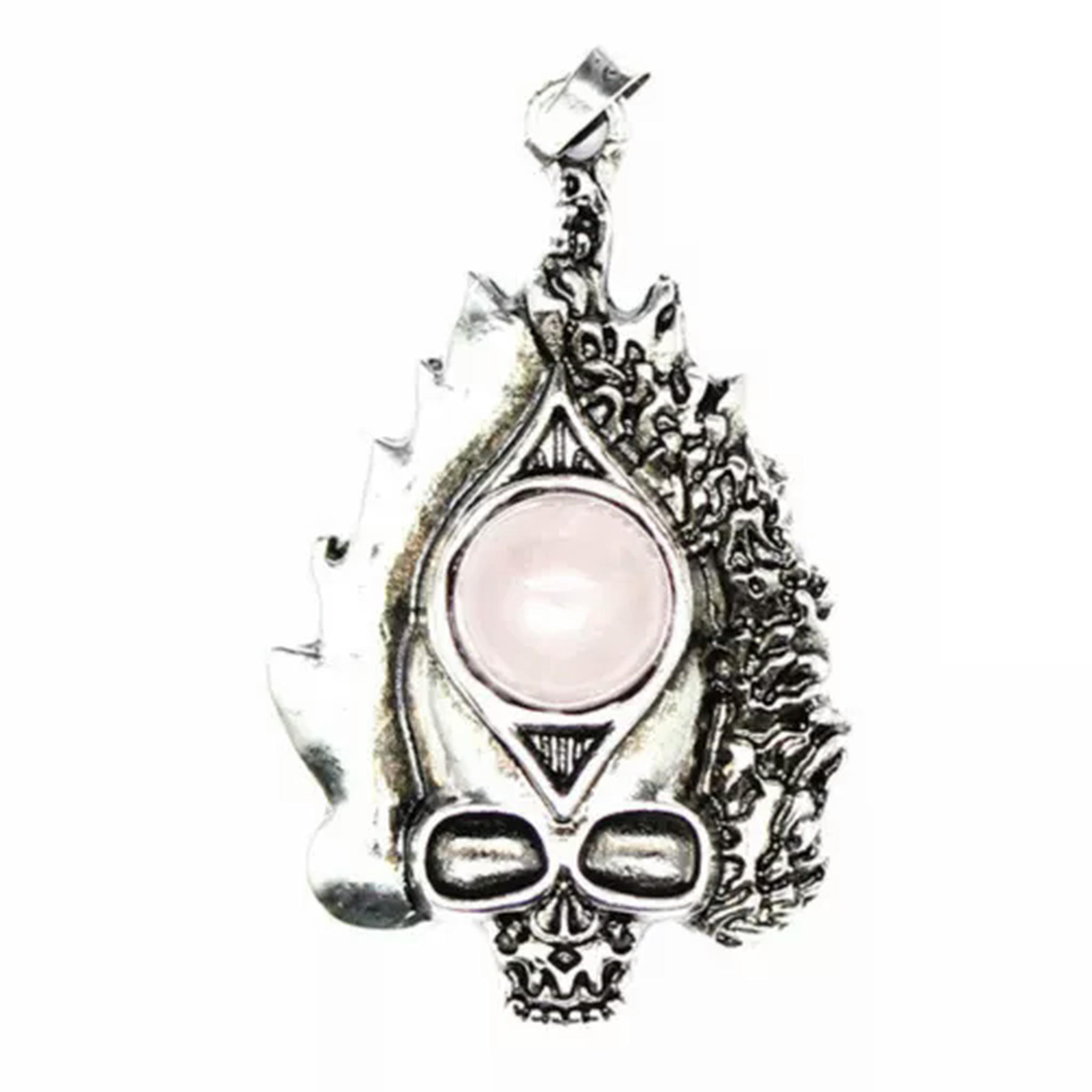 HOOUN Skull Head Skeleton Pendant Natural Crystal Chakra Stone Bead ...