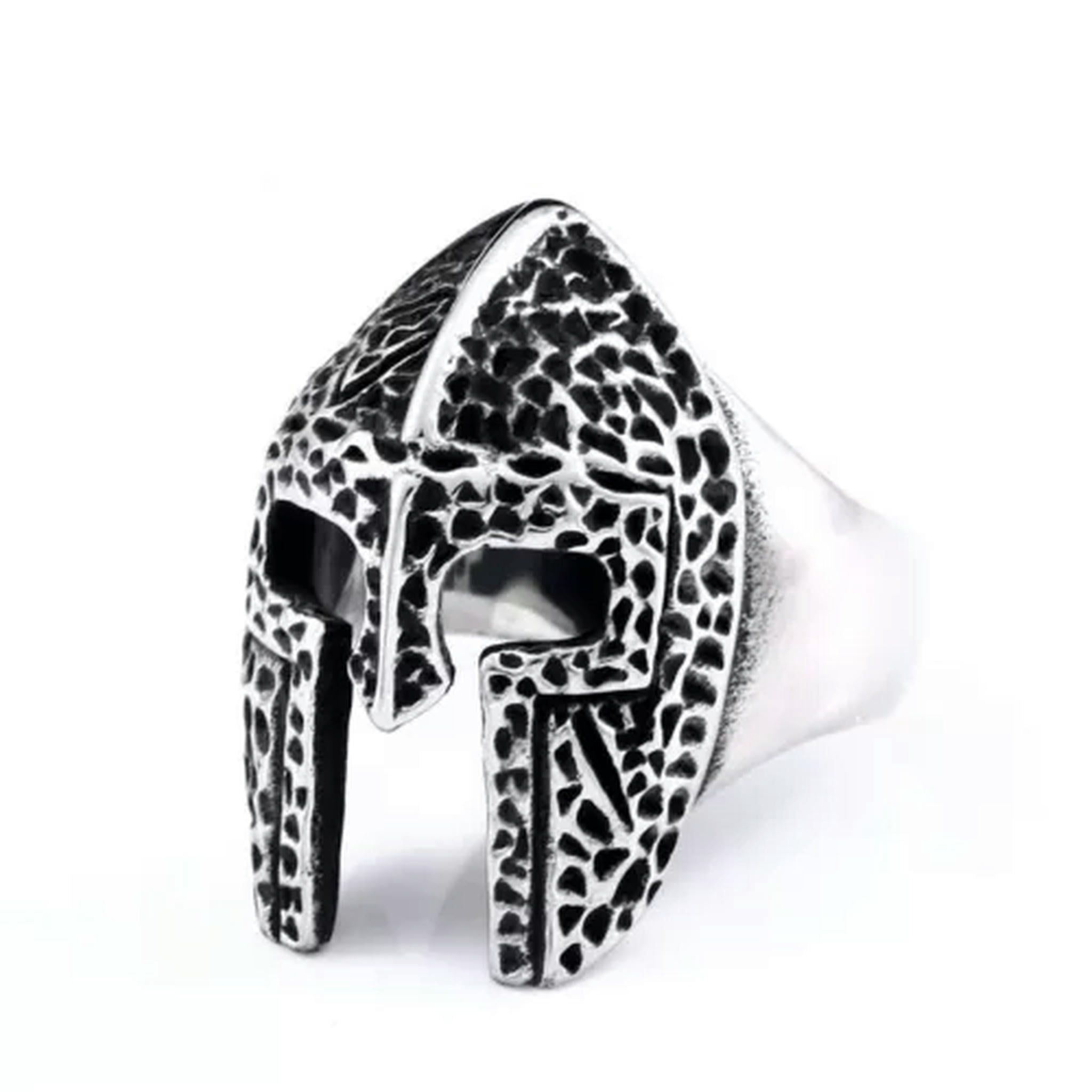 HOOUN Spartan Helmet Warrior Hero Ring Stainless Steel Pantheon Mask ...