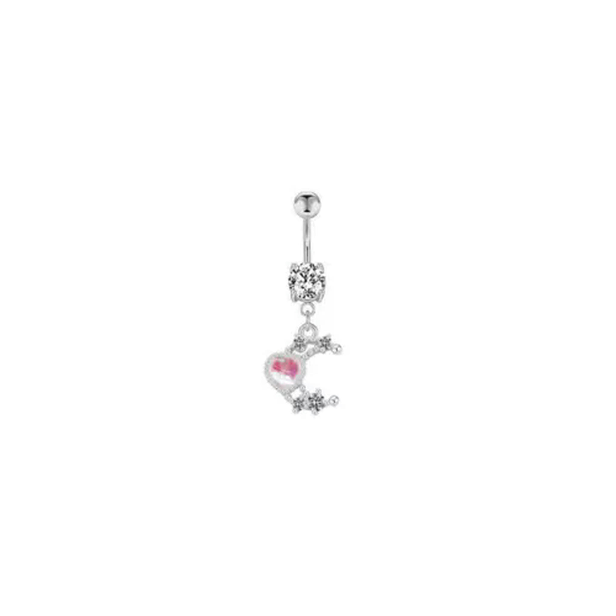 HOOUN Star Sexy Drop Piercing Belly Navel Bar Rings Fashion Rhinestone ...